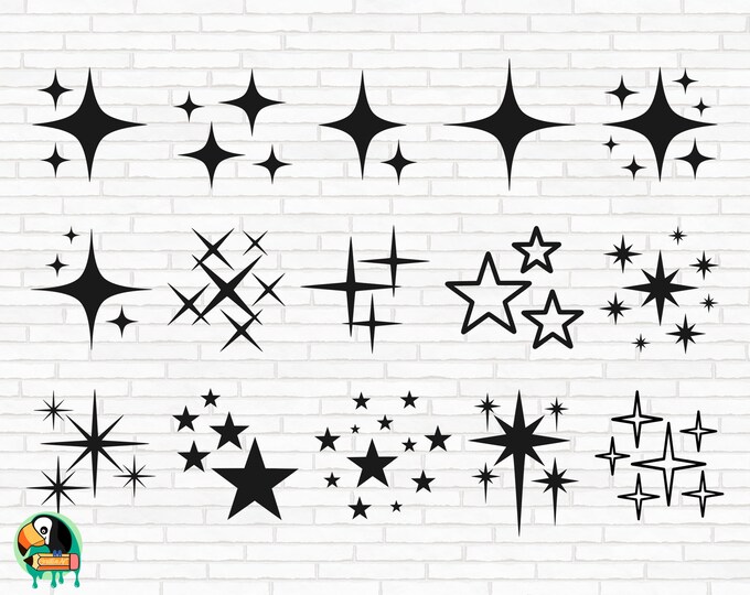 Star SVG & PNG - Magical Star and Sparkle Clipart for DIY Crafts, Party ...
