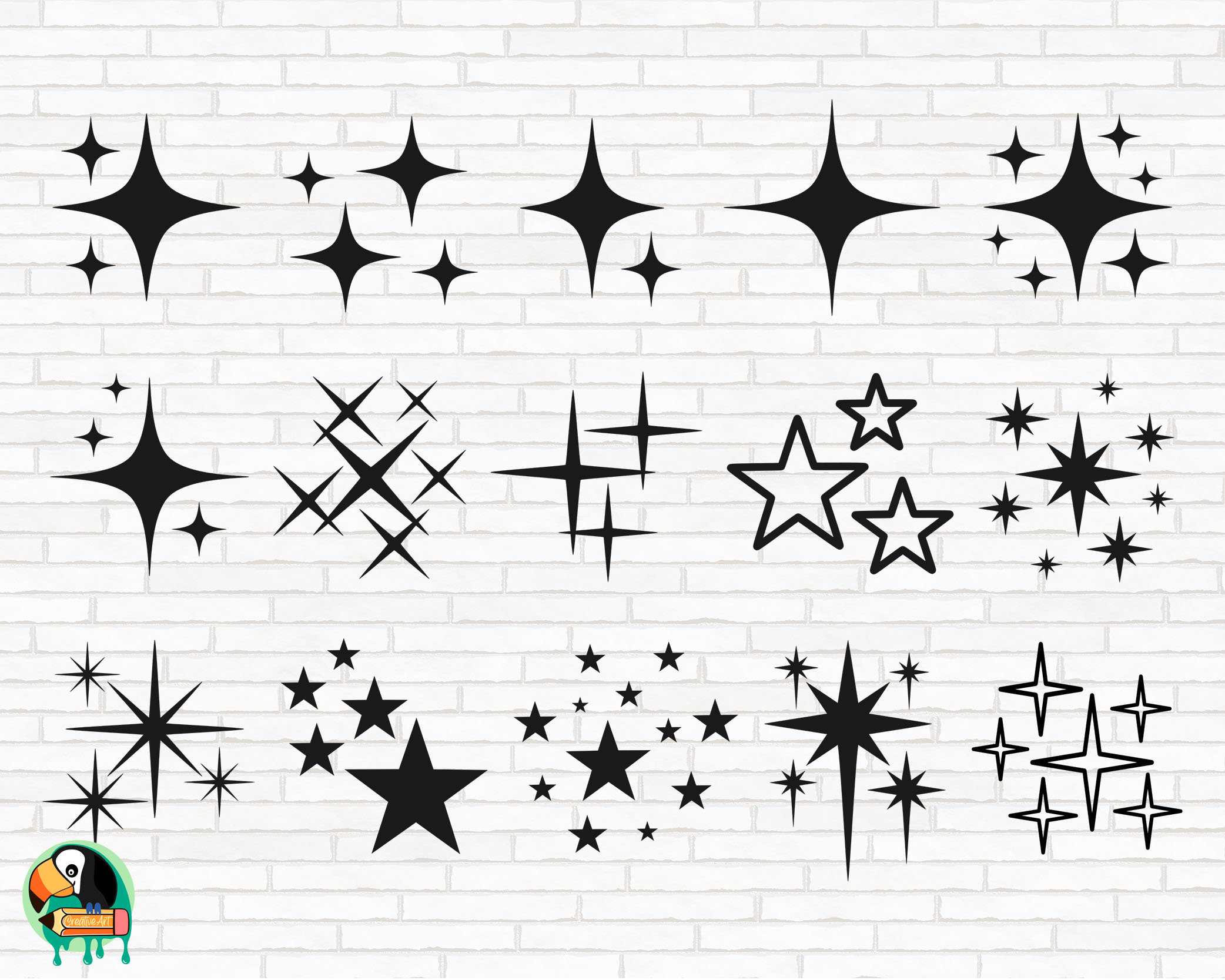 Sparkle Stars SVG, Star Svg, Sparkle Svg, Stars Pattern Svg, Sparkle ...