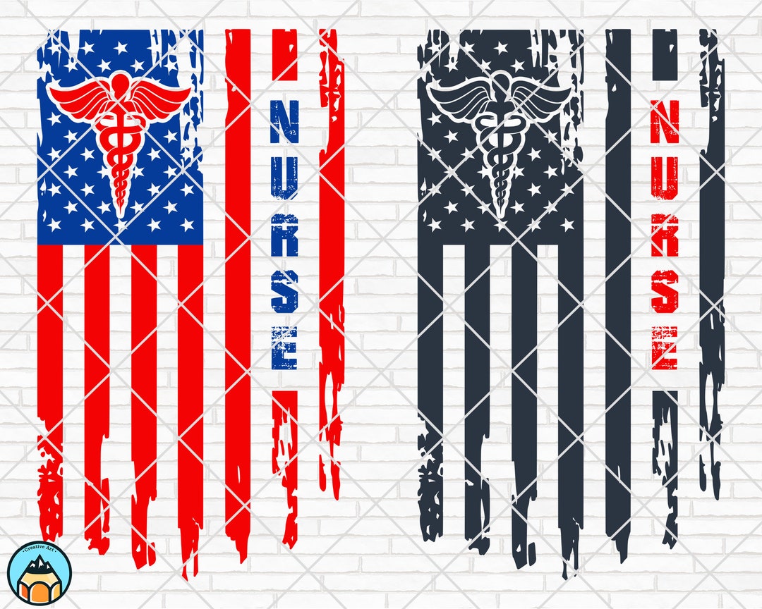 USA Nurse Flag Svg | Nurse 2020 Svg | Quarantine Svg | Nurse Svg ...