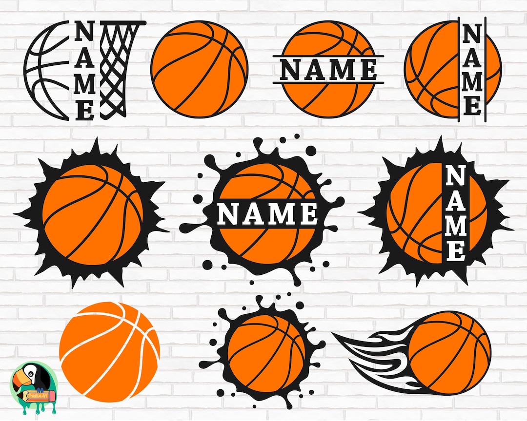 Basketball SVG Bundle, Basketball Monogram Svg, Basketball Name Svg ...