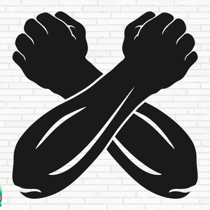 Cross Arms SVG, Arms Crossed Gesture Svg, X Salute Svg, Hand Gesture ...