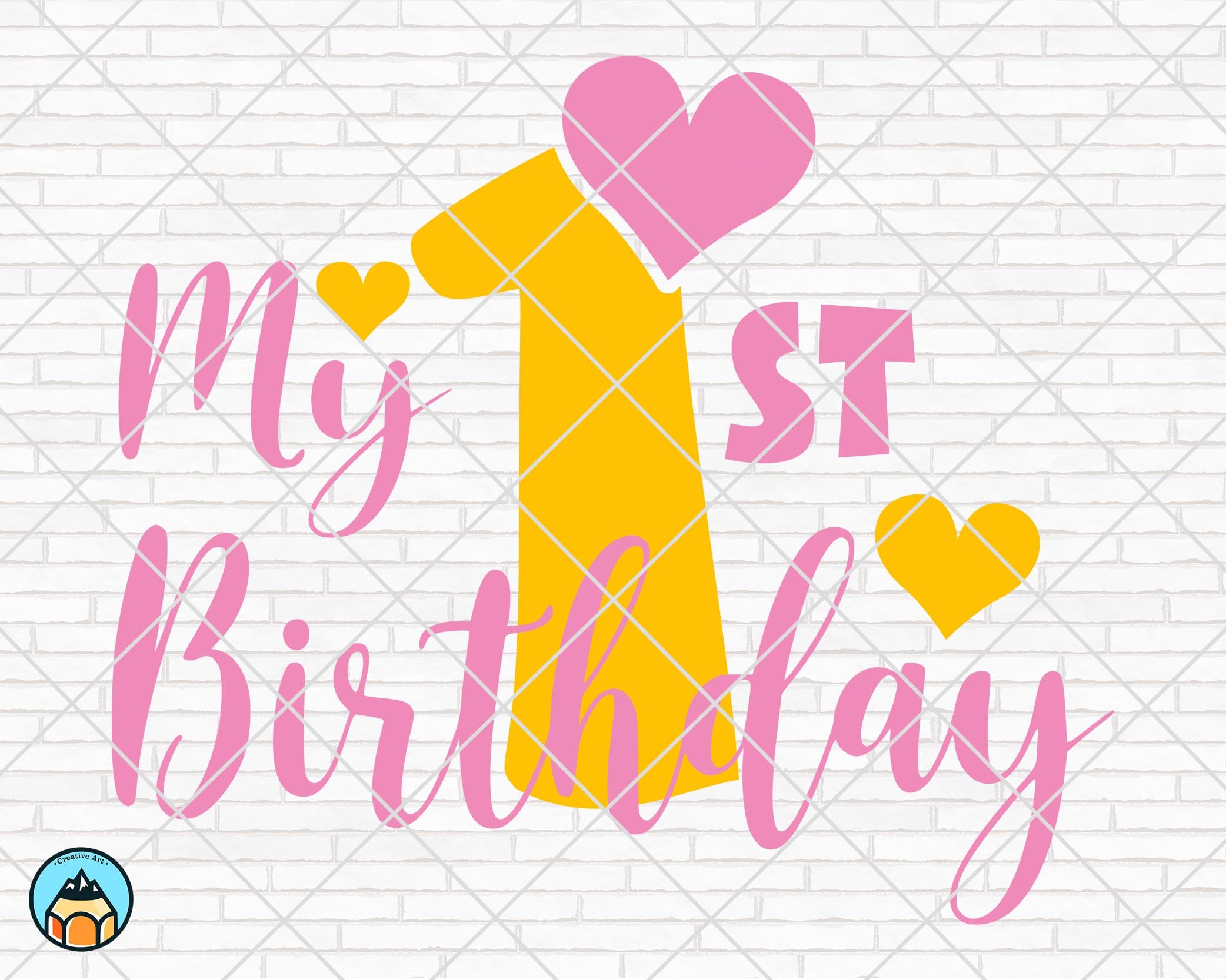 First Birthday Svg, Birthday Girl Svg, 1th Birthday Svg, I'm First, 1 ...