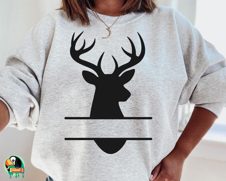 Deer Split Monogram SVG Deer Head Svg Deer Hunting Svg Buck - Etsy