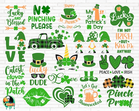 St Patricks Day Svg Bundle Lucky Svg Irish Svg St Etsy