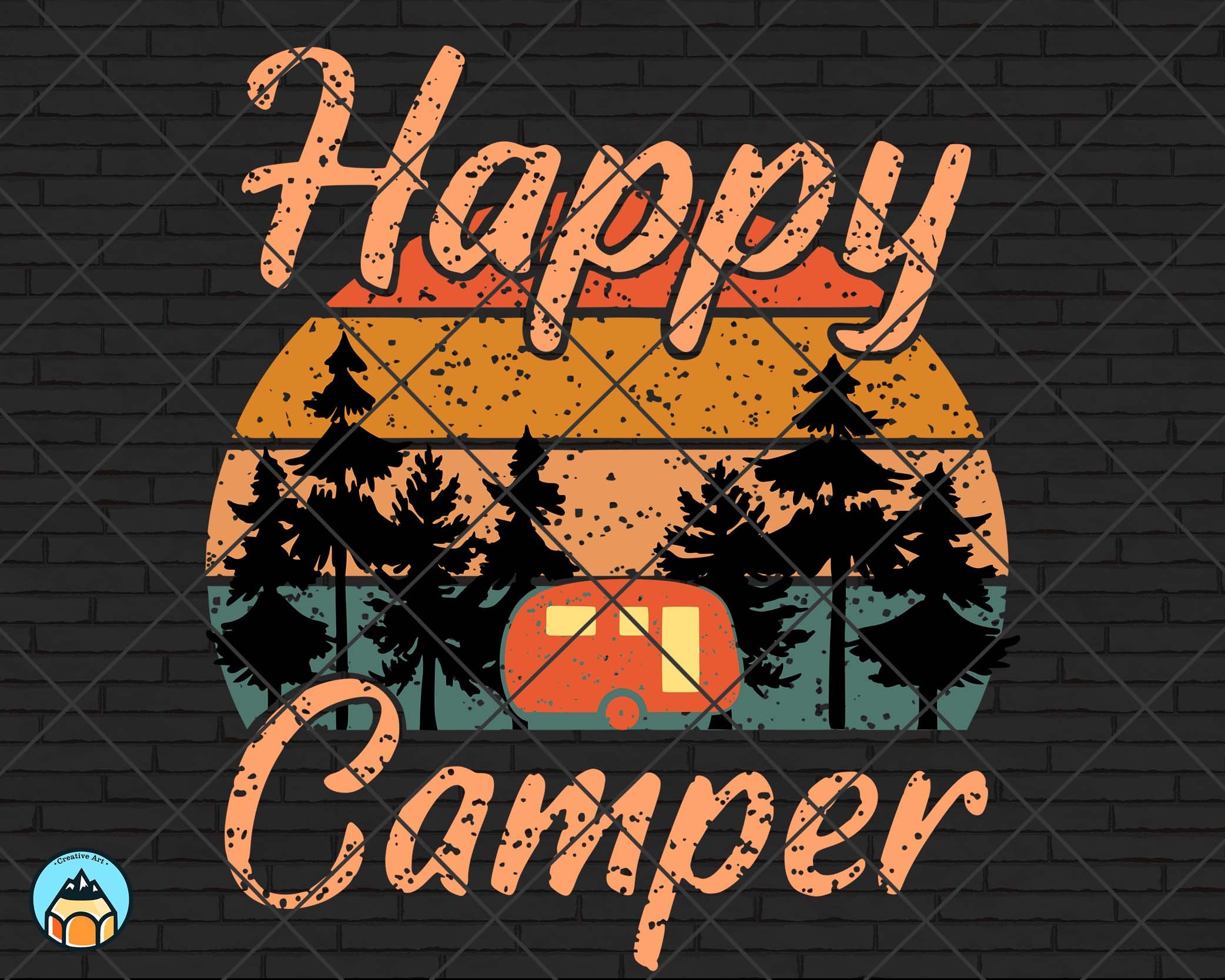 Happy Camper SVG Cut File Printable Vector Clip Art - Etsy Canada