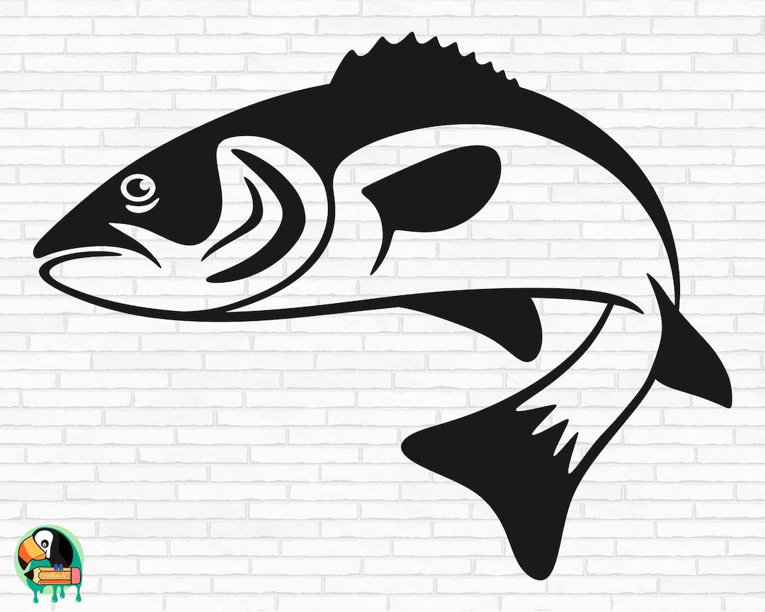 Fish SVG, Fishing Svg, Bass Fish Svg, Fish Vector Svg, Fish Clipart Svg ...