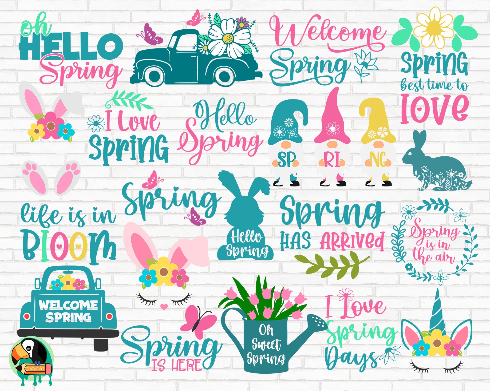Spring SVG Bundle Spring Svg Easter Svg Spring Design for | Etsy España