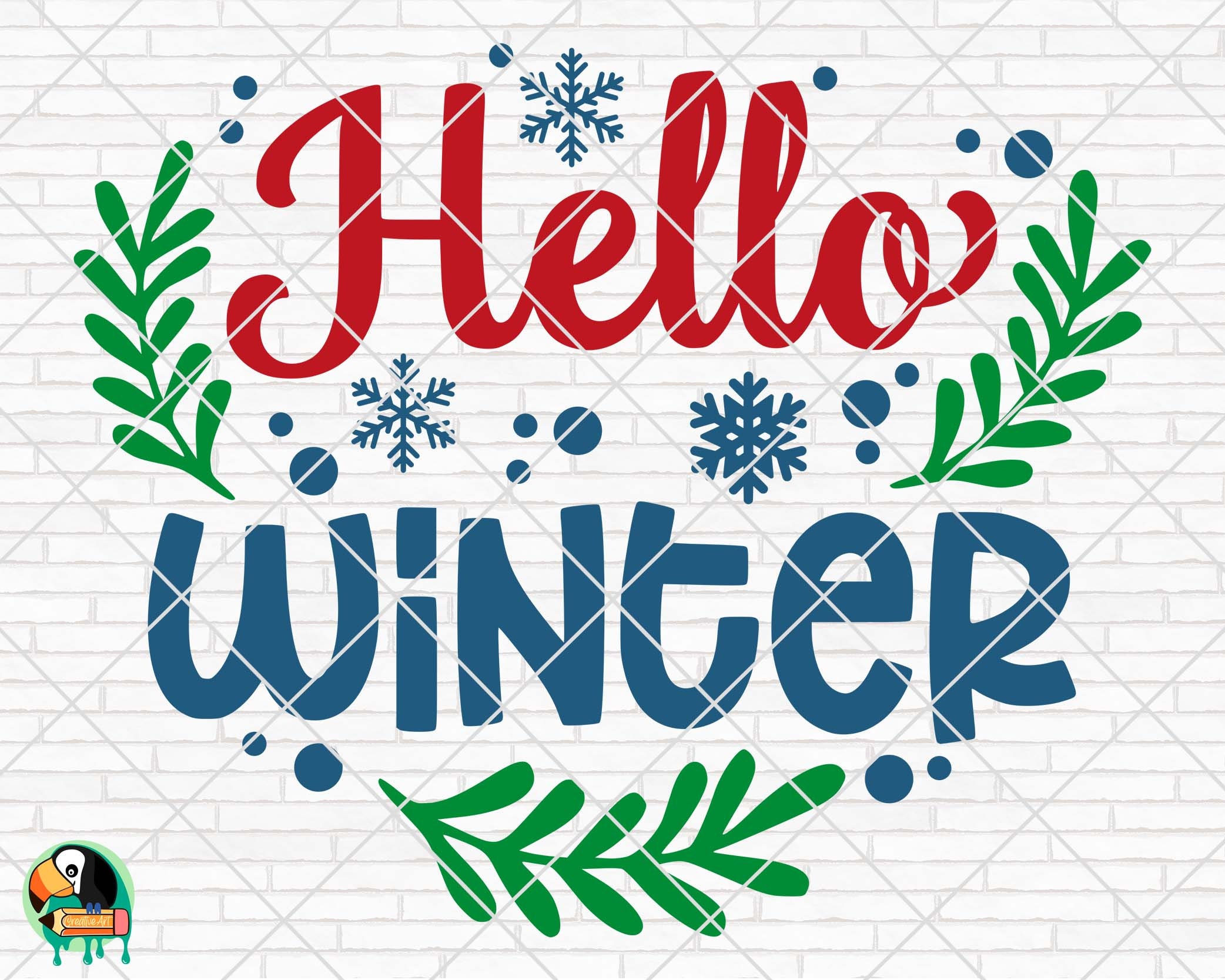 Hello Winter Svg Winter Svg Winter Quotes Svg Winter Cut - Etsy