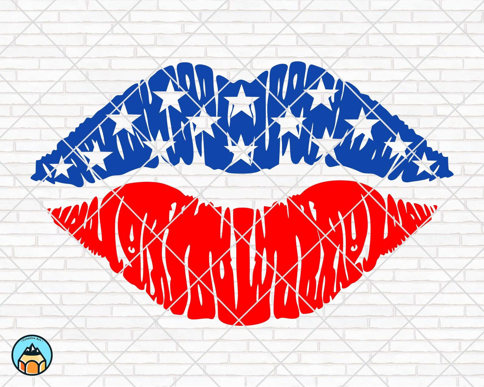 USA Lips Kiss Svg Lips Flag Svg Kiss Svg 4th of July Svg - Etsy