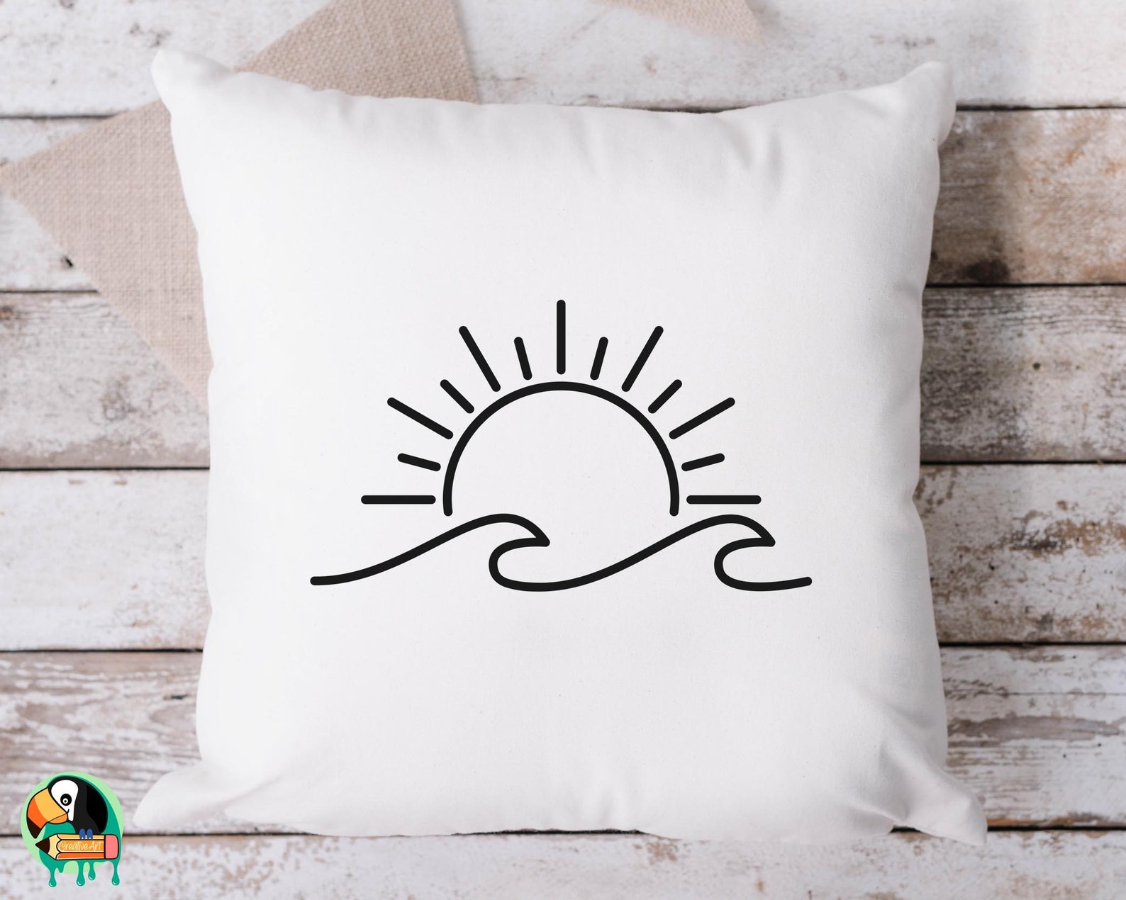 Sunset SVG, Wave Svg, Sun and Wave Svg, Sunrise Svg, Ocean Waves Svg ...