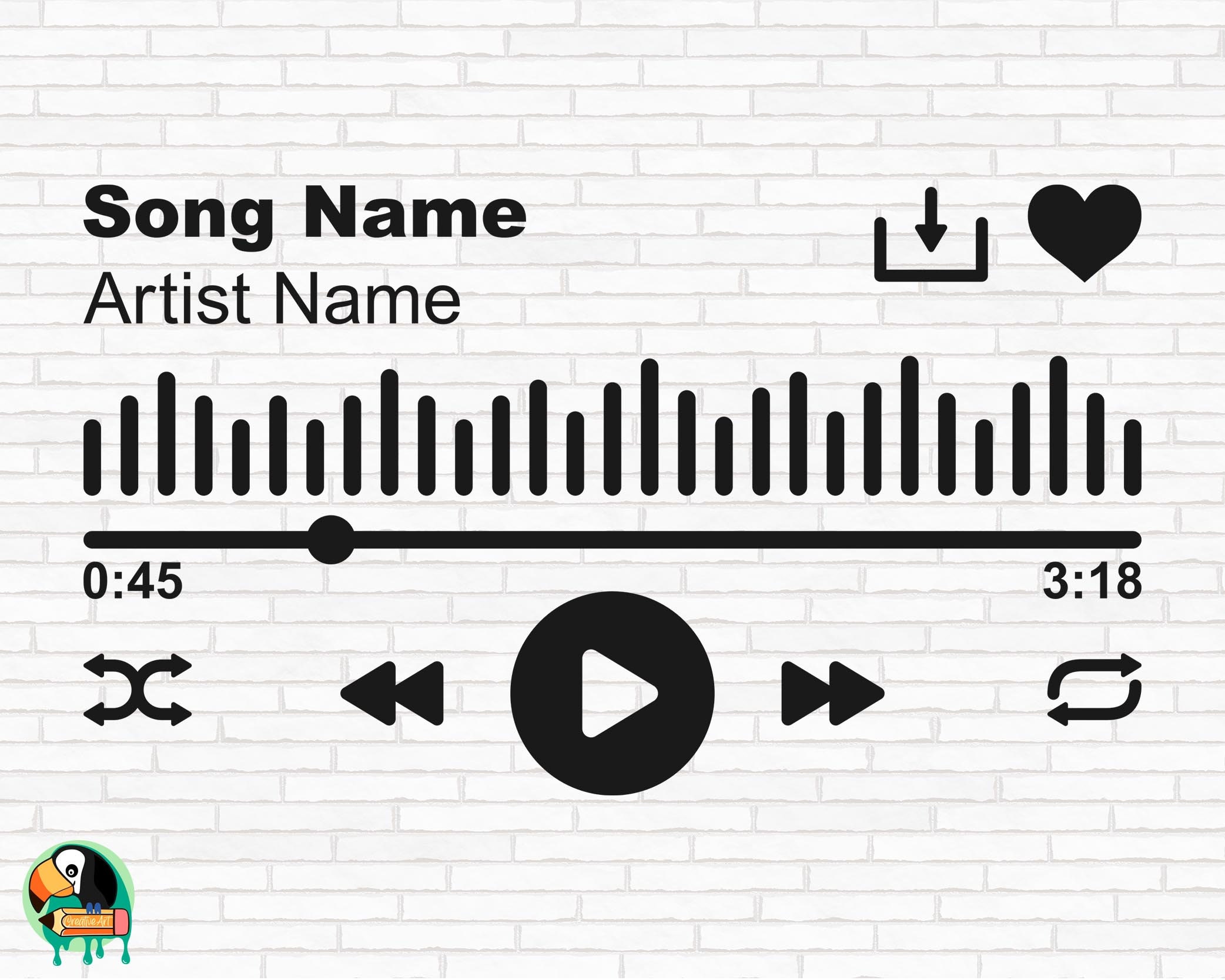 Music Player SVG Audio Svg Spotify Svg Player Display Svg - Etsy Ireland