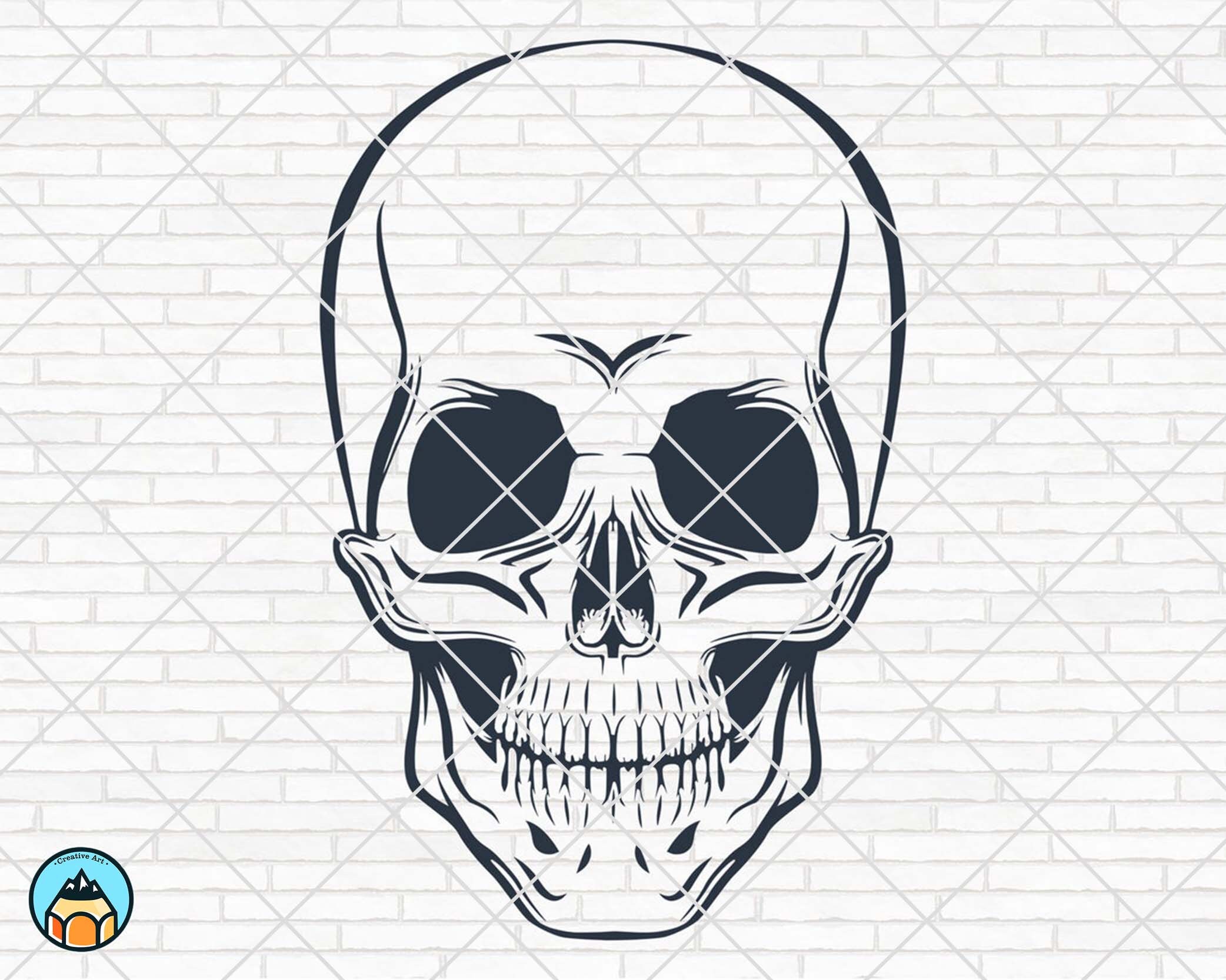 Skull Svg / Skull Clipart / Skull dxf / Skull png / Skull Eps / Skull ...