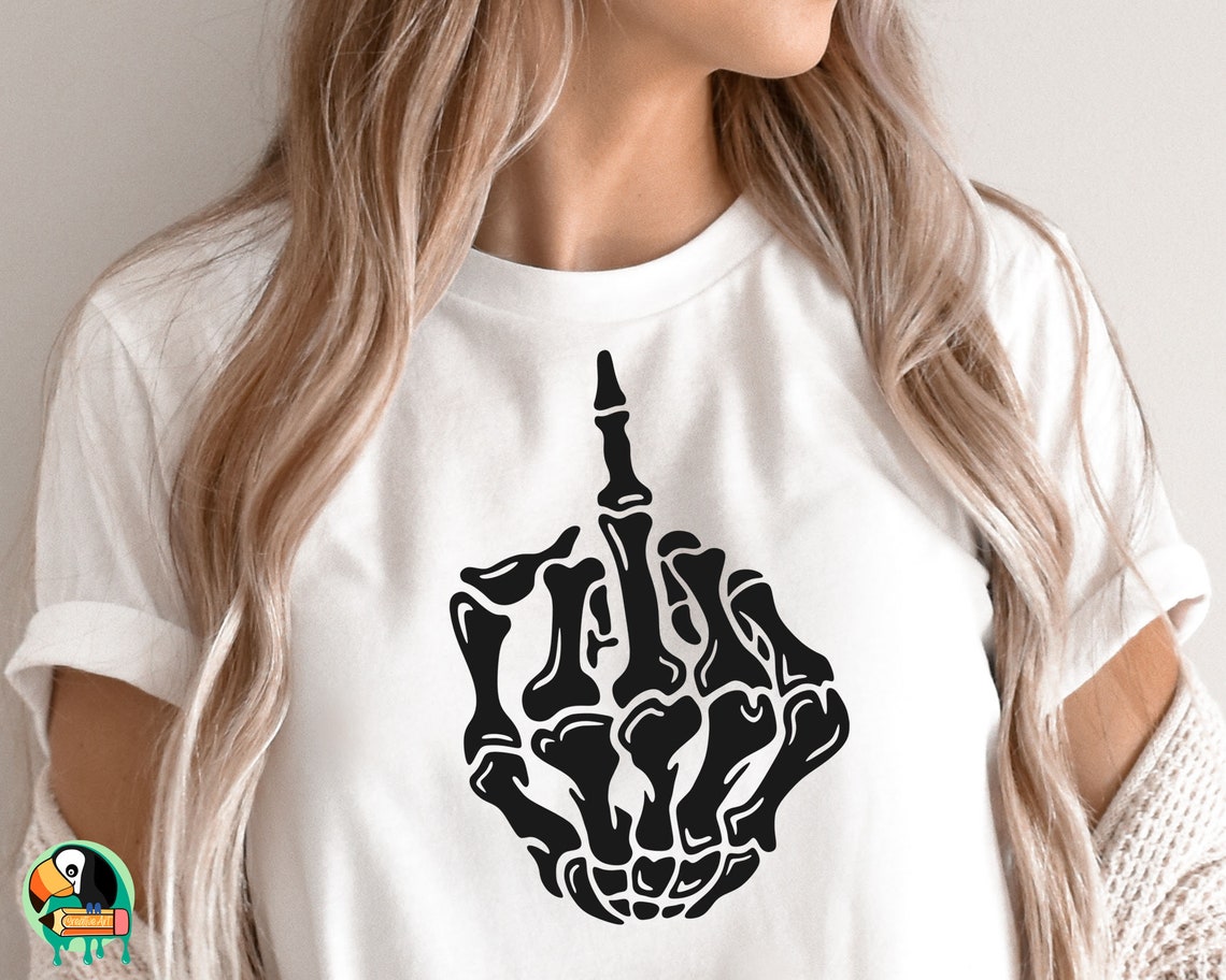 Skeleton Middle Finger SVG Skeleton Finger Svg Middle Finger - Etsy