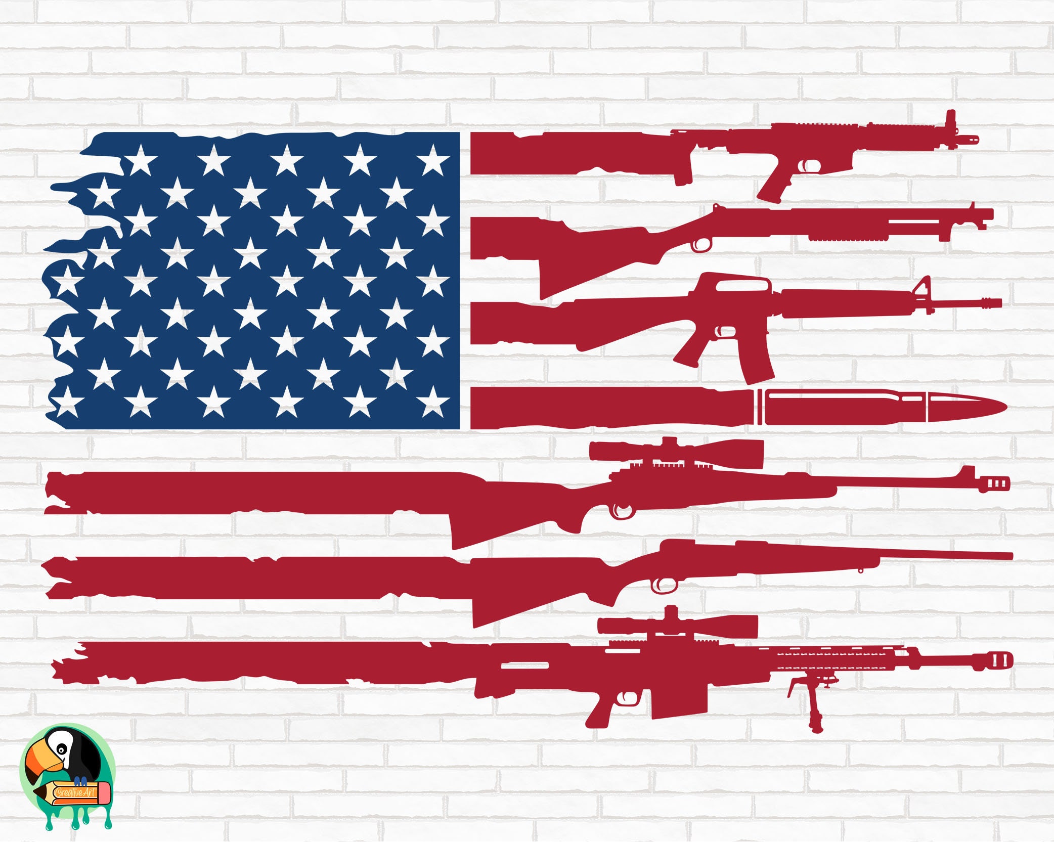 American Gun Flag SVG Guns US Flag Svg Patriotic Svg - Etsy Ireland