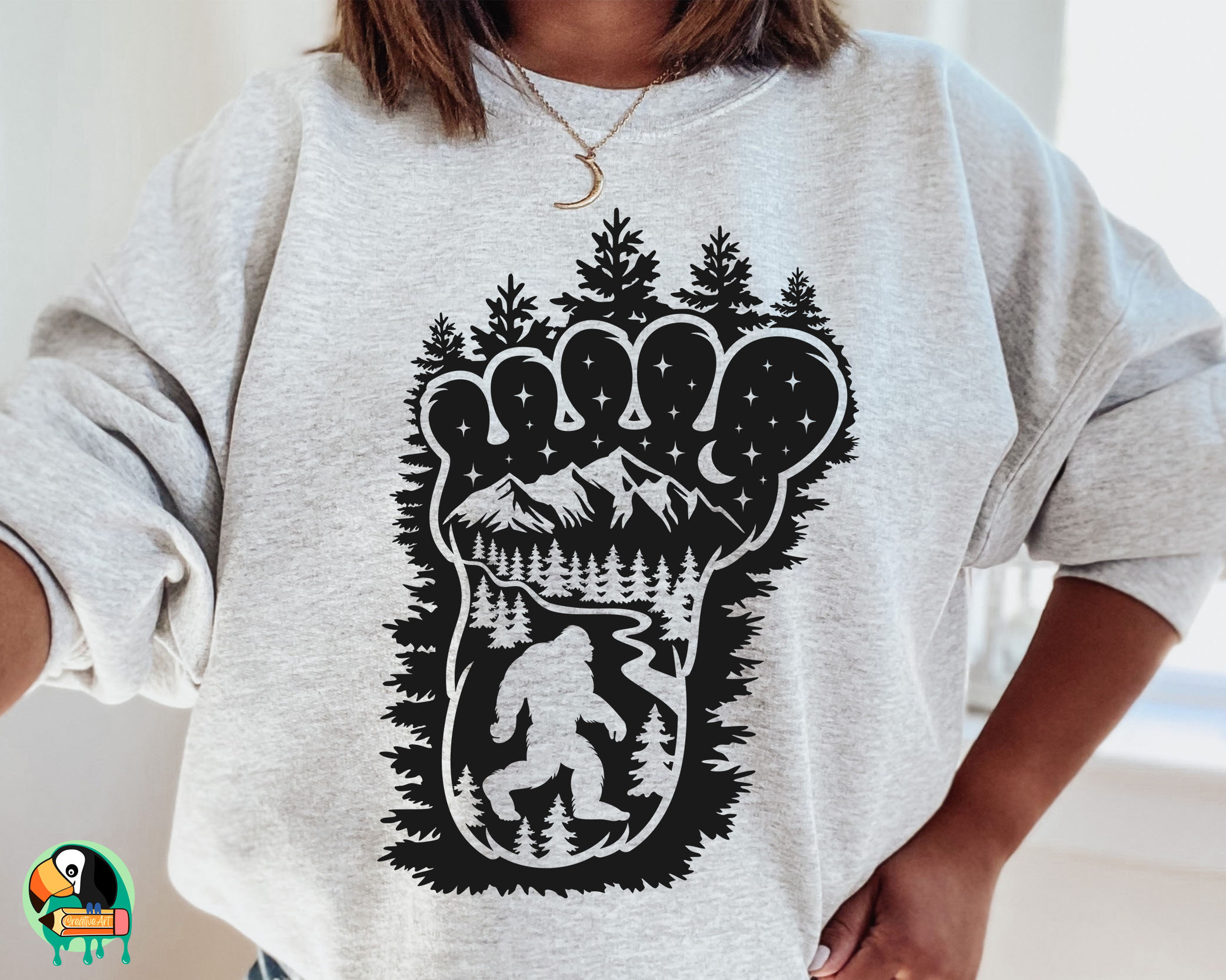 Bigfoot SVG Bigfoot in Forest Svg Yeti Svg Sasquatch Svg - Etsy Australia