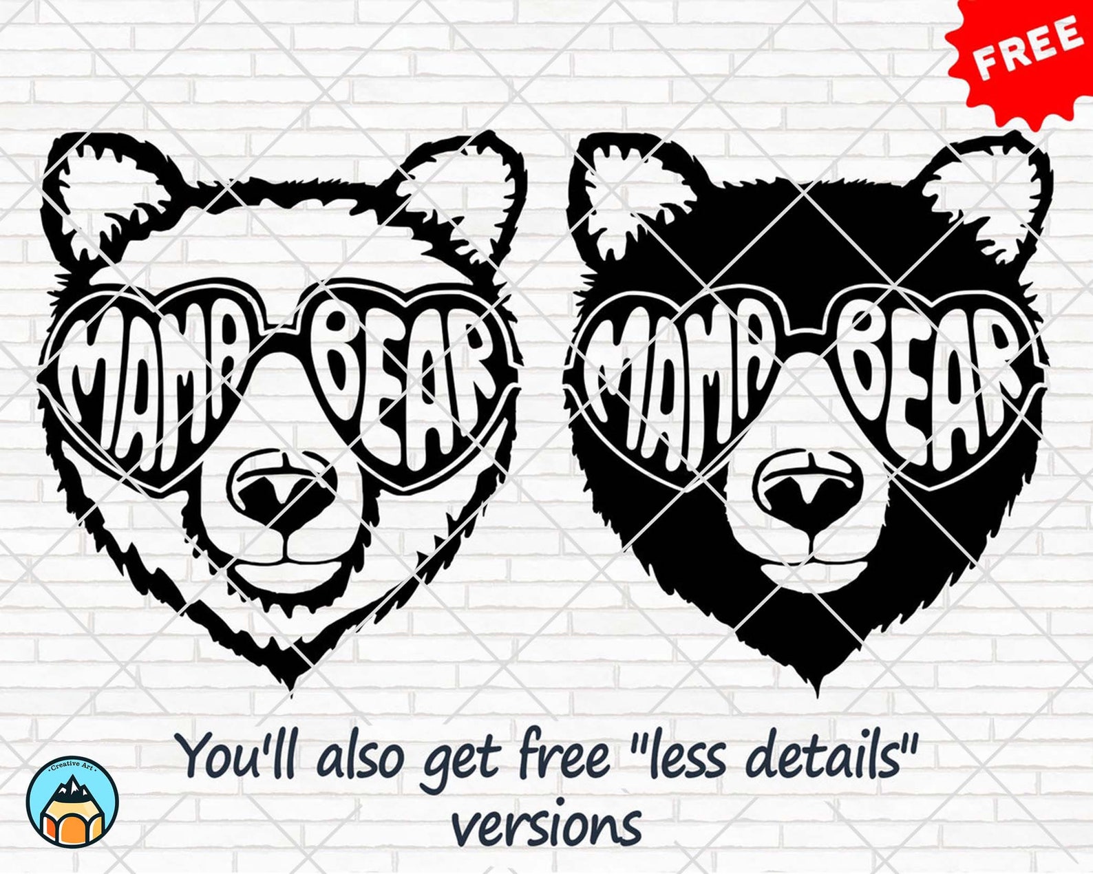 Mama Bear SVG Mama Bear with Sunglasses Mommy SVG Mom To | Etsy