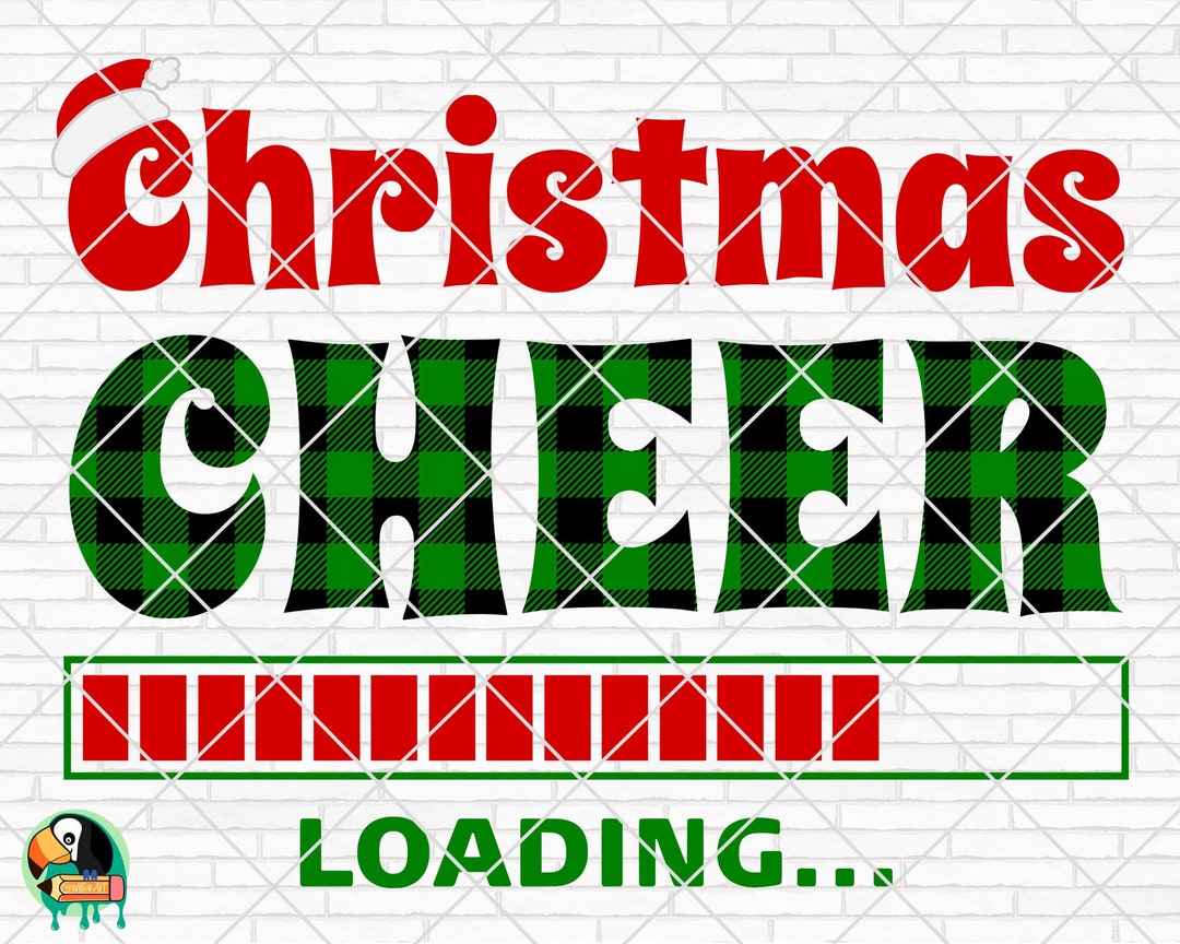 Christmas Cheer Loading Svg, Buffalo Plaid Svg, Merry Christmas Svg ...