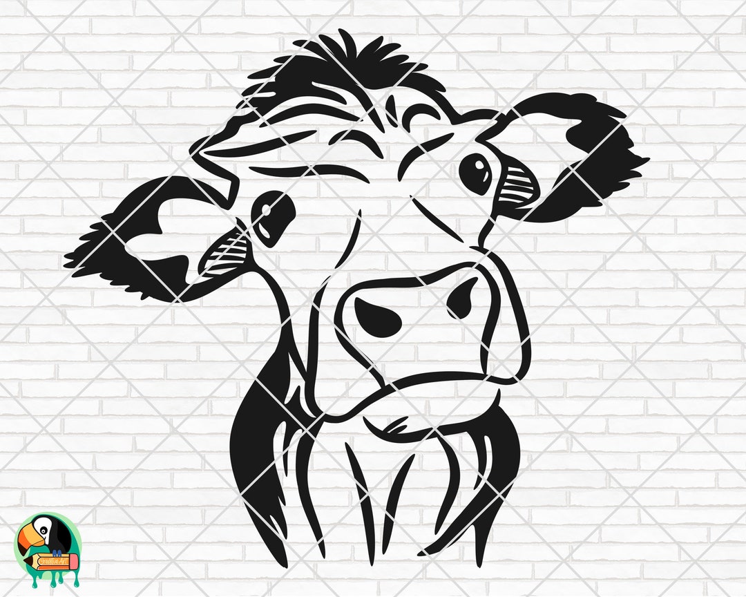 Cow Head SVG, Cow Svg, Cow Vector, Animal Svg, Cow Svg for Shirt, Cow ...