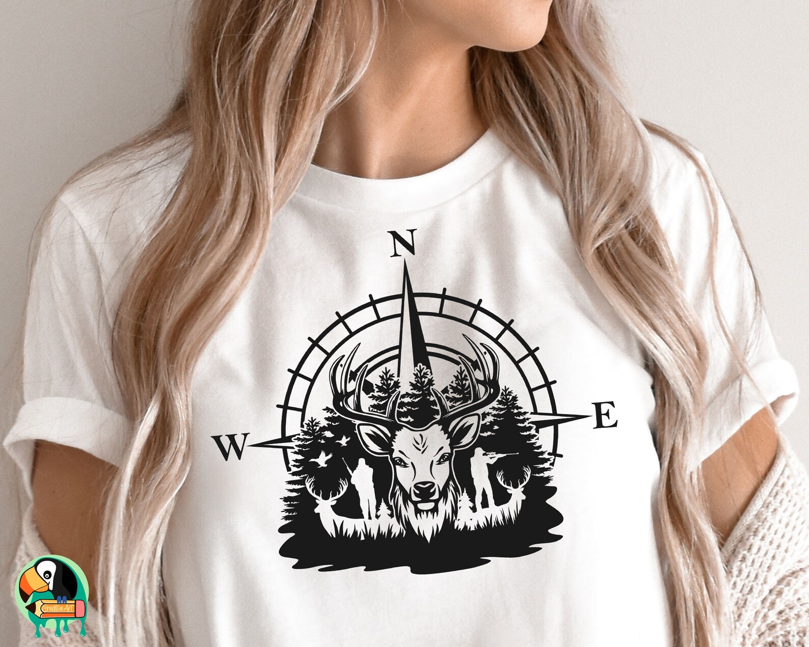 Hunting Compass SVG Hunting Deer Svg Hunting Svg Hunt Svg - Etsy