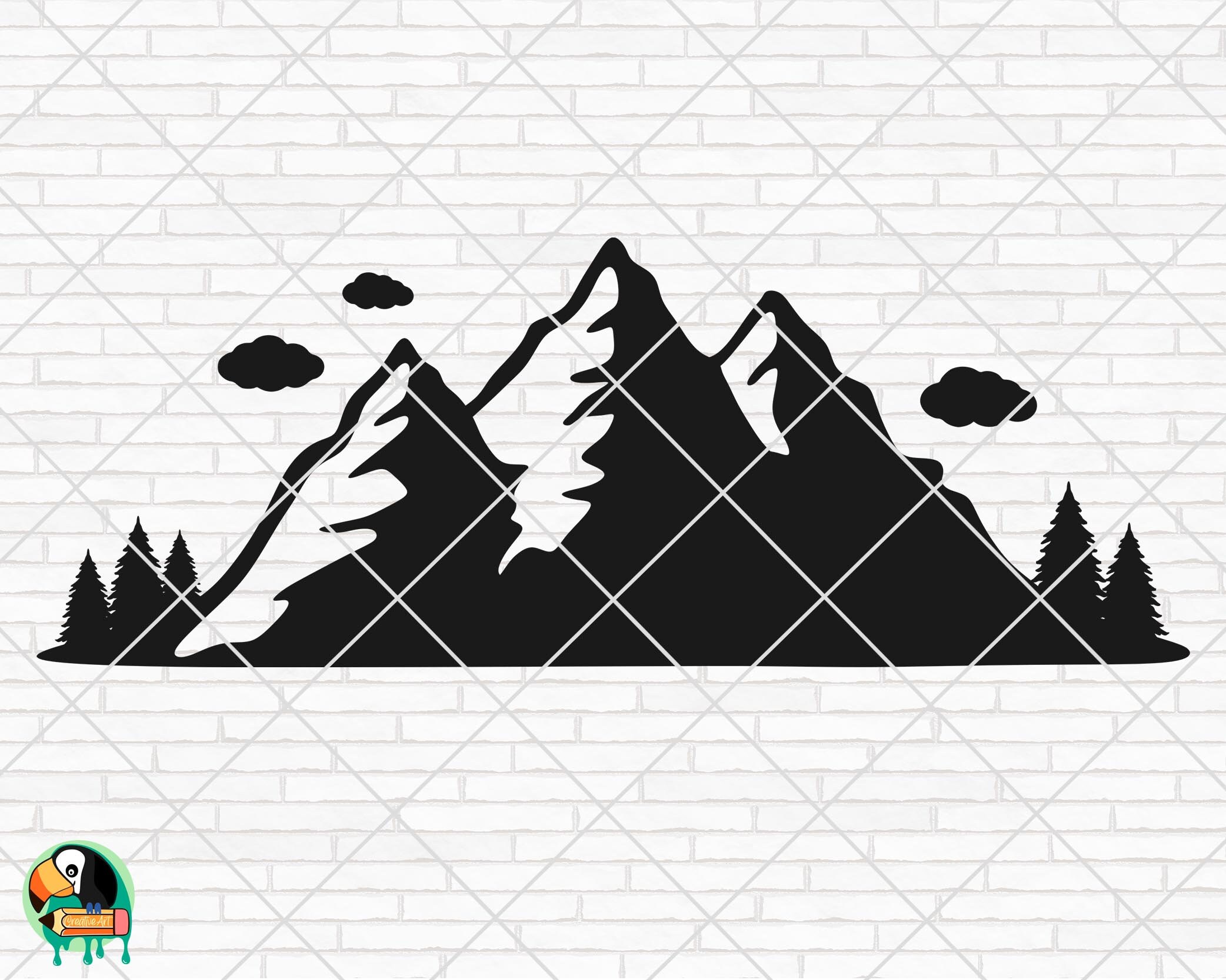 Berg svg, Landschaftssvg, Berg Silhouette Svg, Berg umriss Svg - (10 ...