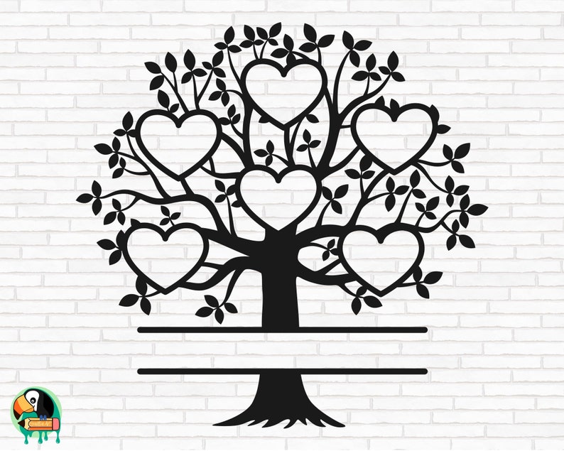 Family Tree SVG 2-16 Members Family Svg Tree Monogram Svg - Etsy