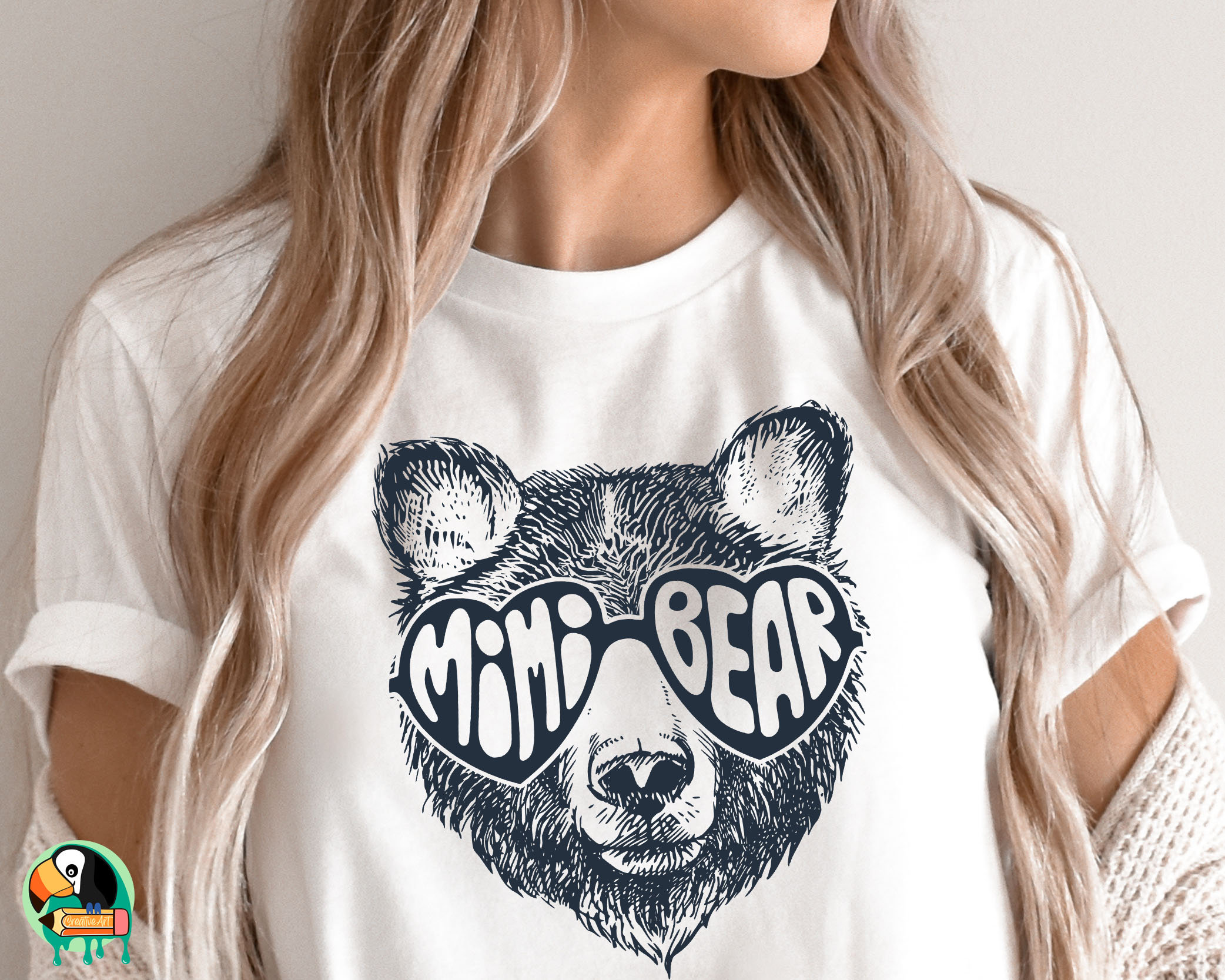 Mimi Bear SVG Mimi Bear With Sunglasses Mimi SVG Bear Svg - Etsy