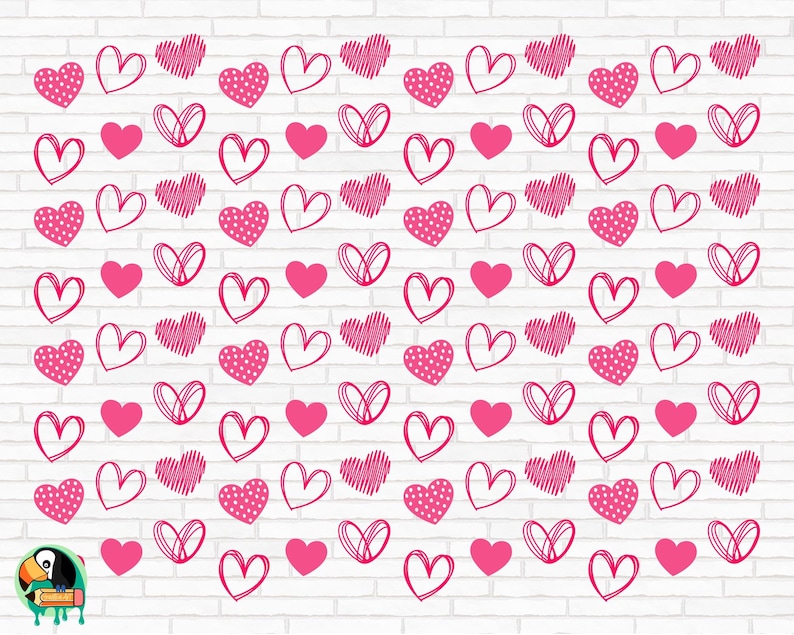 Heart Pattern SVG Heart Print Svg Heart Svg Valentines Day - Etsy