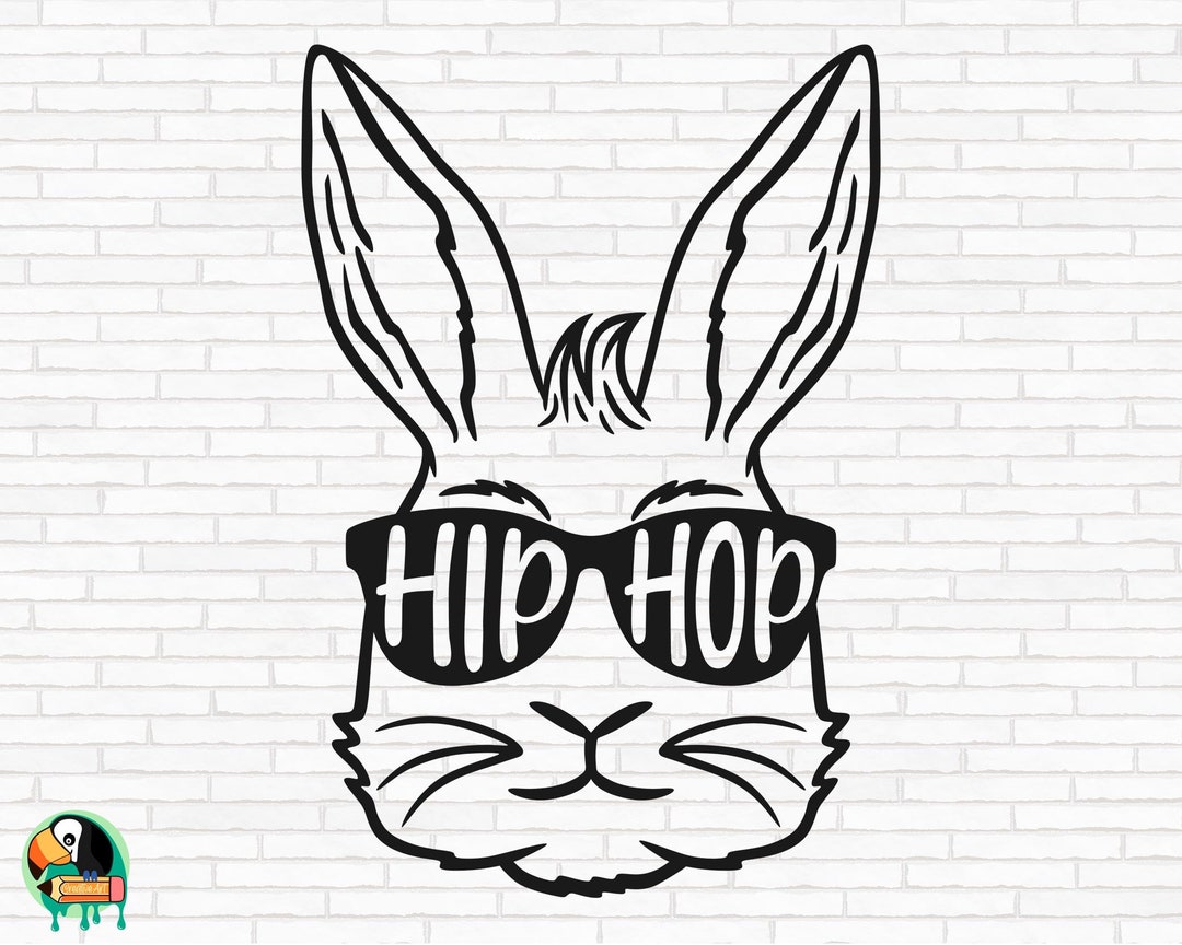 Hip Hop Bunny SVG, Easter Bunny Svg, Easter Svg, Bunny Face Svg, Bunny ...