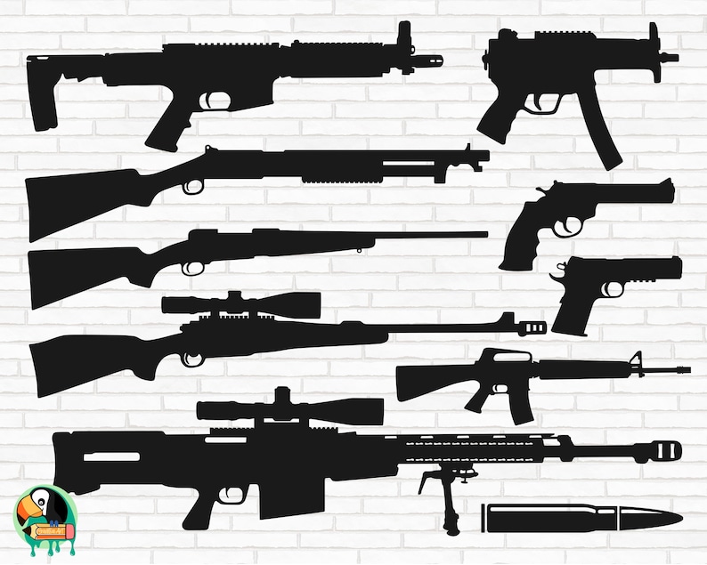 Guns SVG Shotgun Svg M16 Rifle Svg Weapon Svg Sniper Svg - Etsy