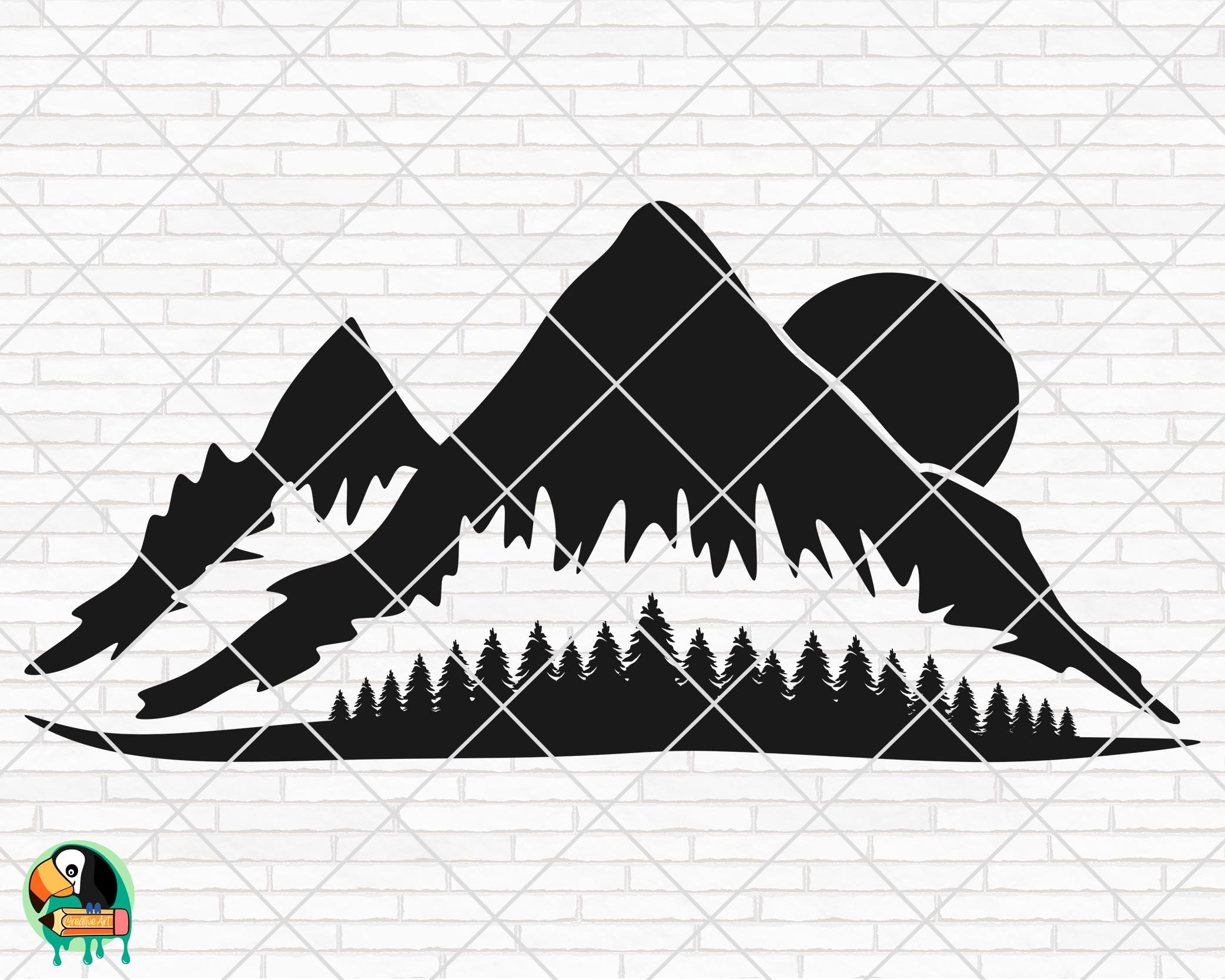 Berg svg, Landschaftssvg, Berg Silhouette Svg, Berg umriss Svg - (10 ...