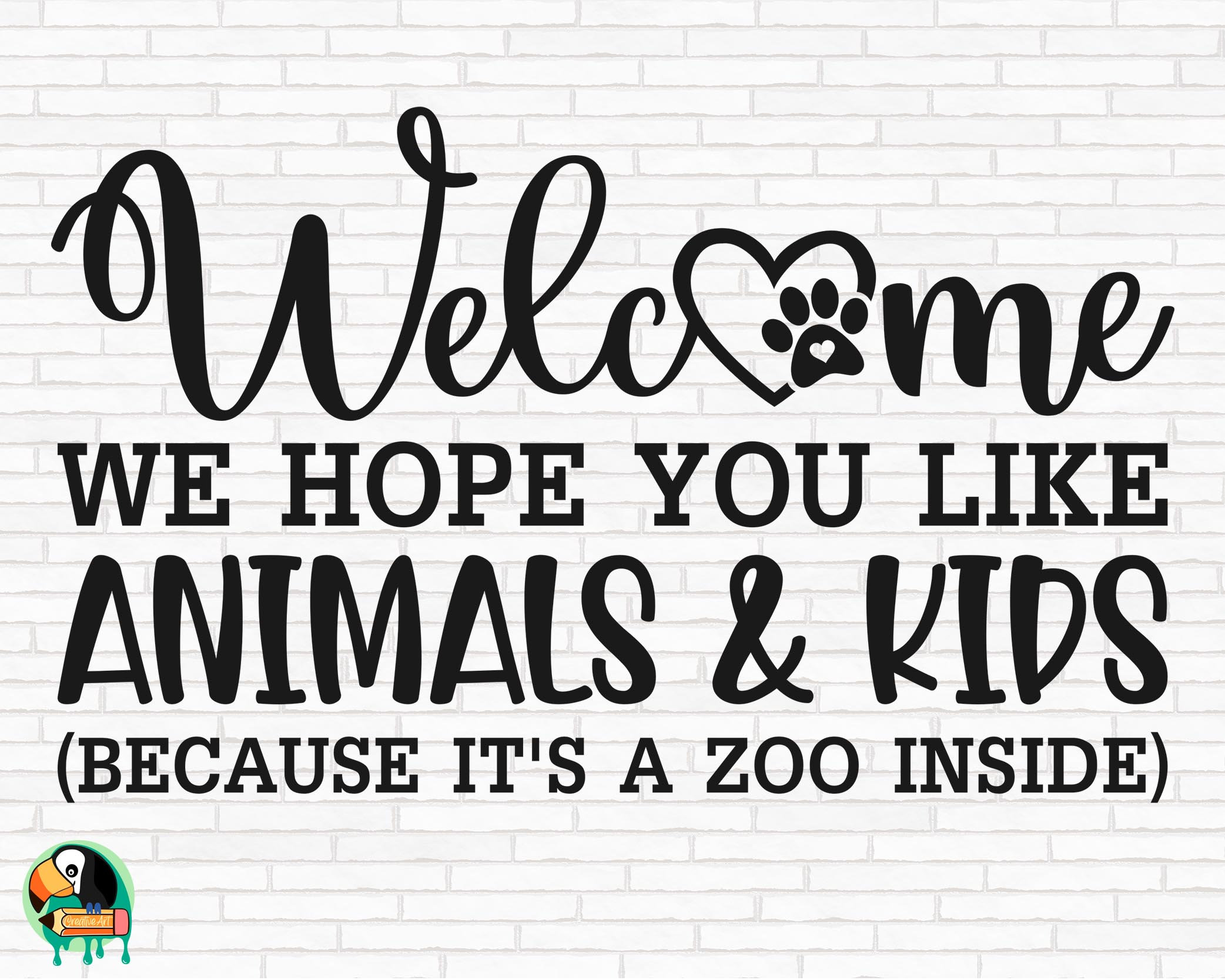 Dog Welcome Sign SVG, Dog Sign Svg, Welcome Sign Svg, Round Front Door ...