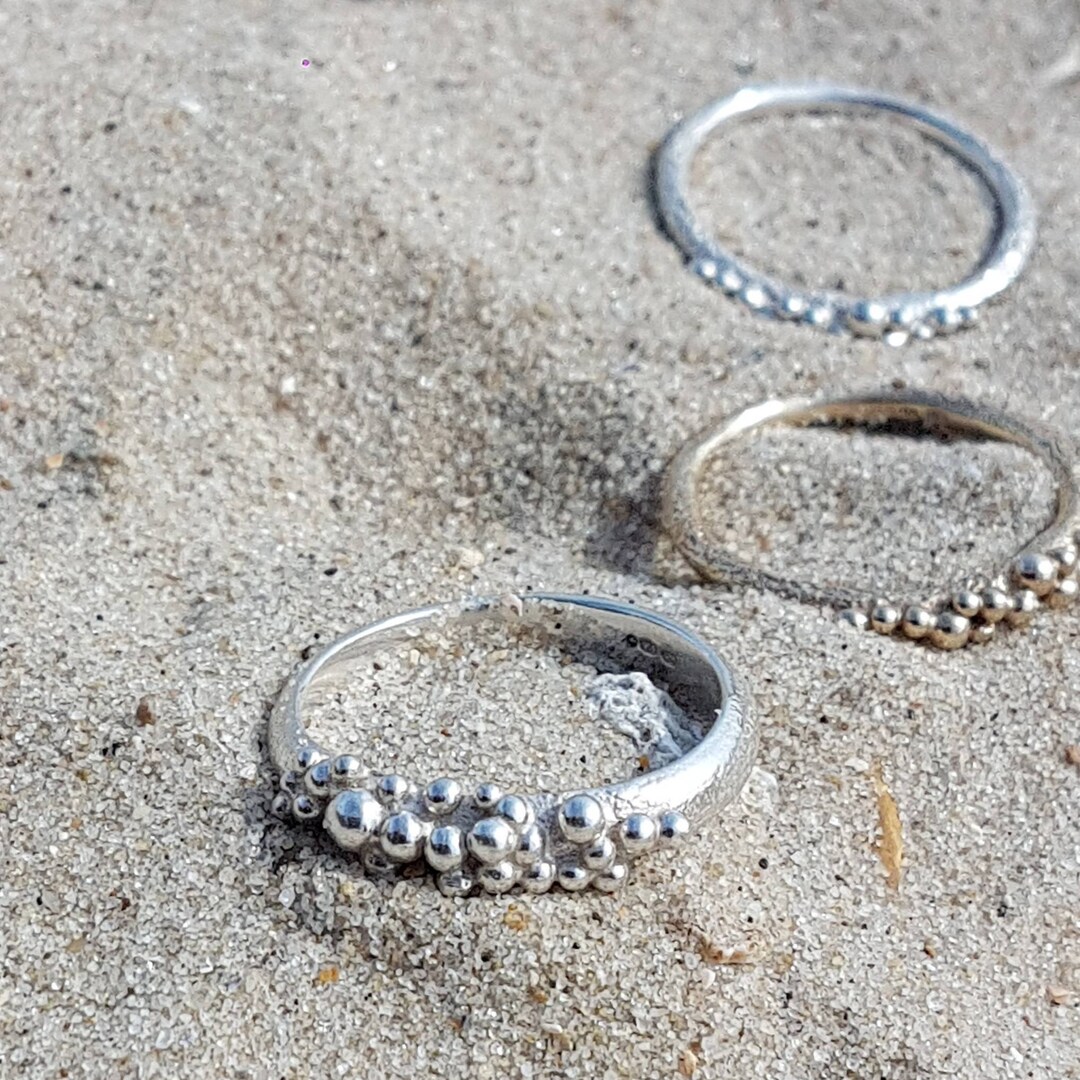 Silver Bubble Ring - Etsy UK