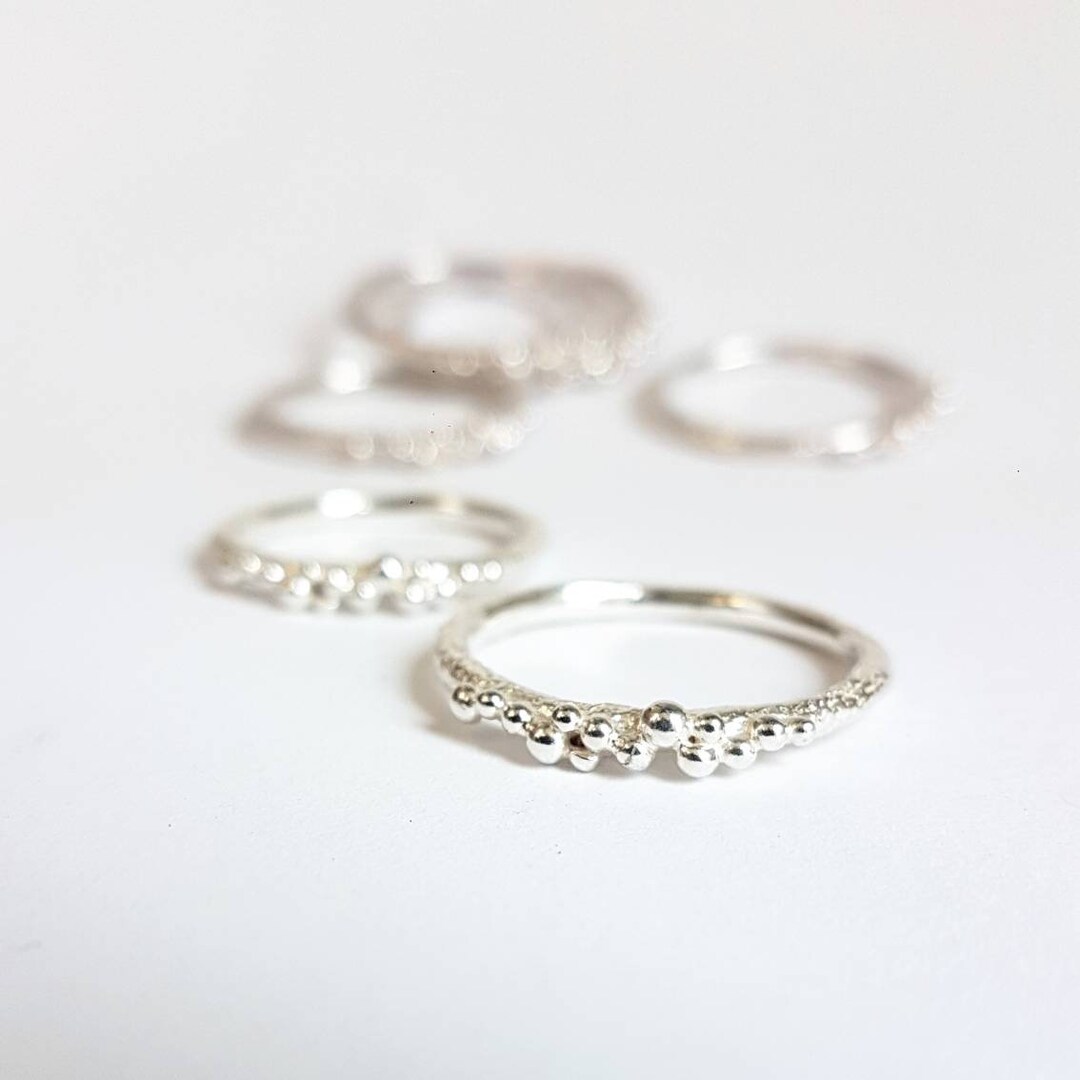 Bubble Stacking Ring/sterling Silver/solid/ Handmade UK/ - Etsy UK