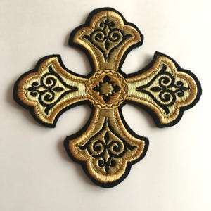 Embroidered Cross Appliqué Patch in Many Sizes, Priest Vestment Patch ...