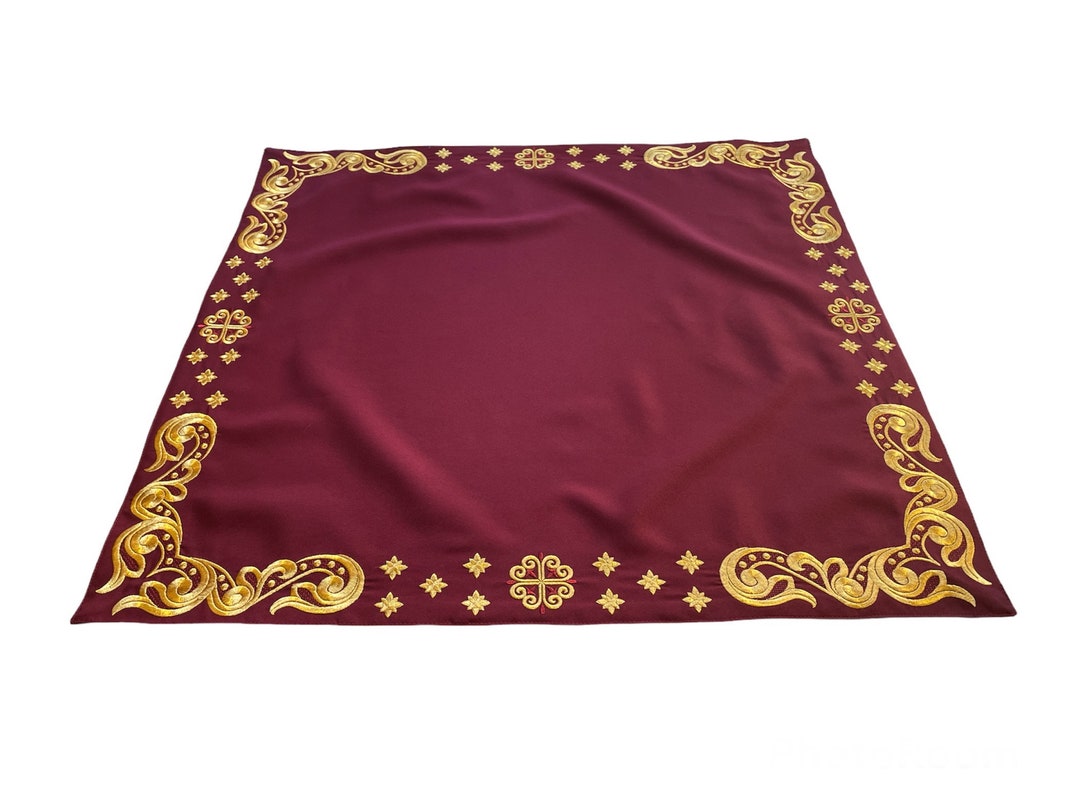 2-side Embroidered Covering for Holy Altar Table, Christian Altar Cloth ...