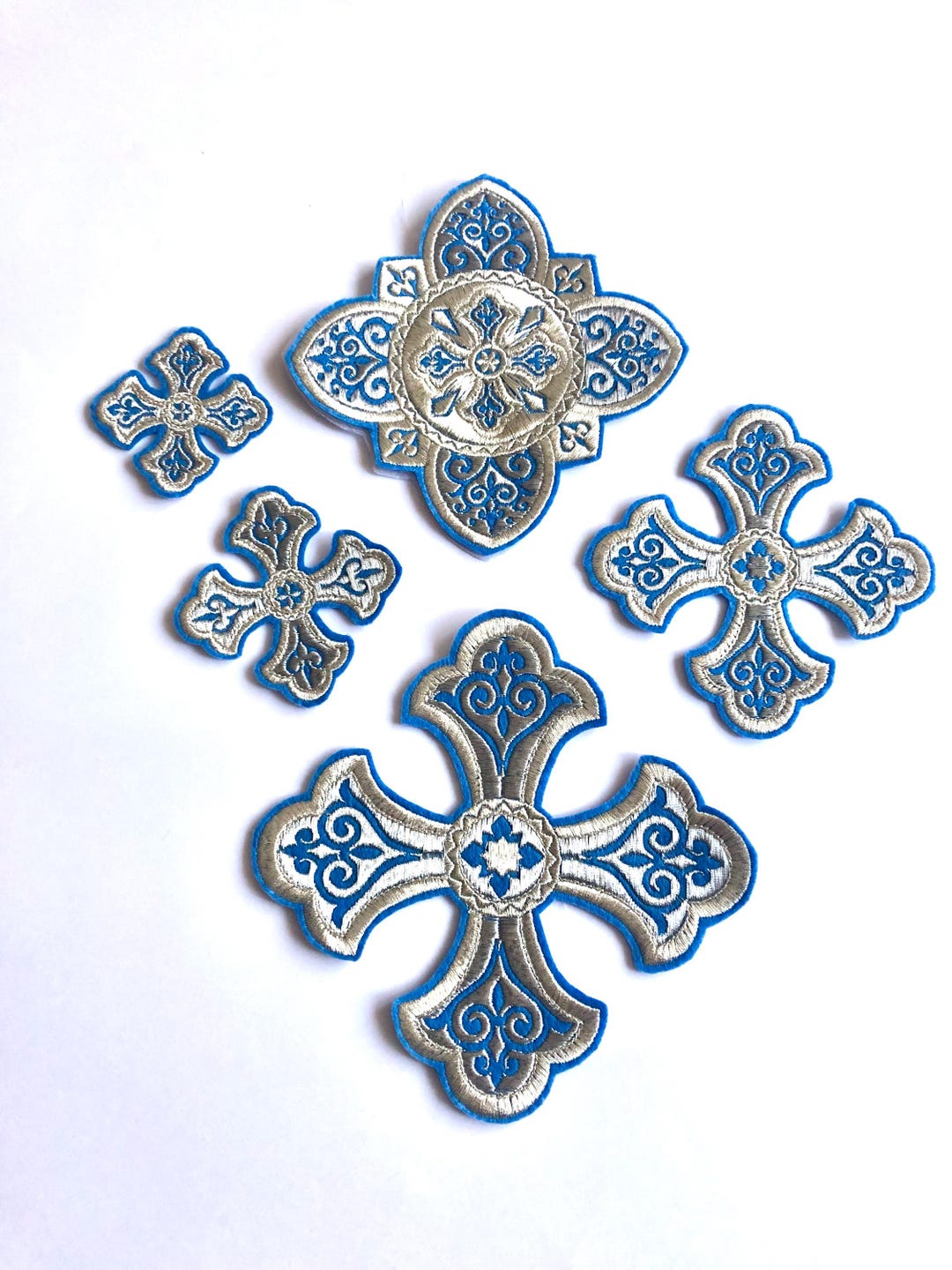 Priest's Cross Set of 14 or More, Gold Embroidered Crosses, Liturgical ...