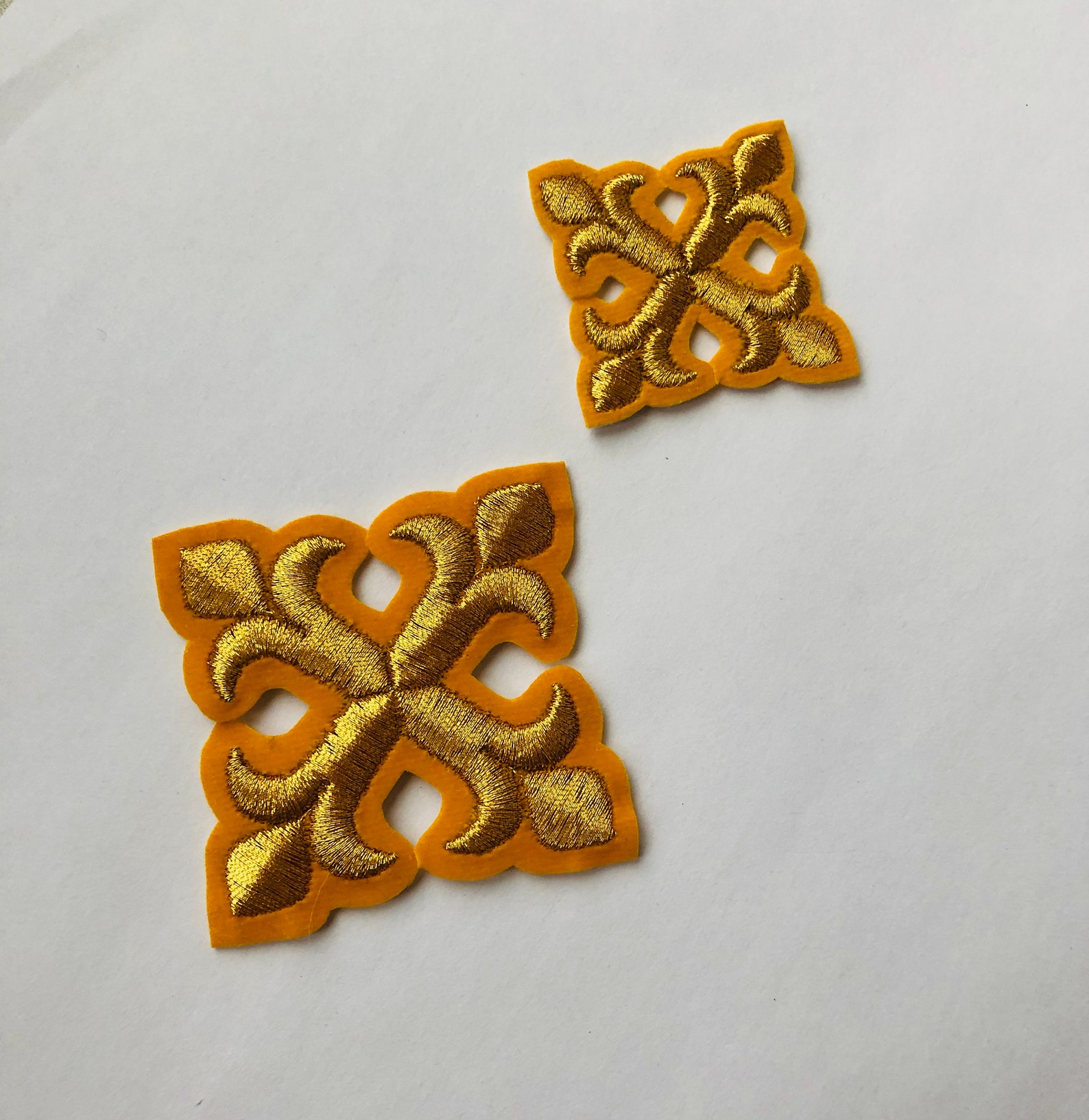 Gold Embroidered Cross Patch Vestment Appliqué Patch 10.5 Cm - Etsy