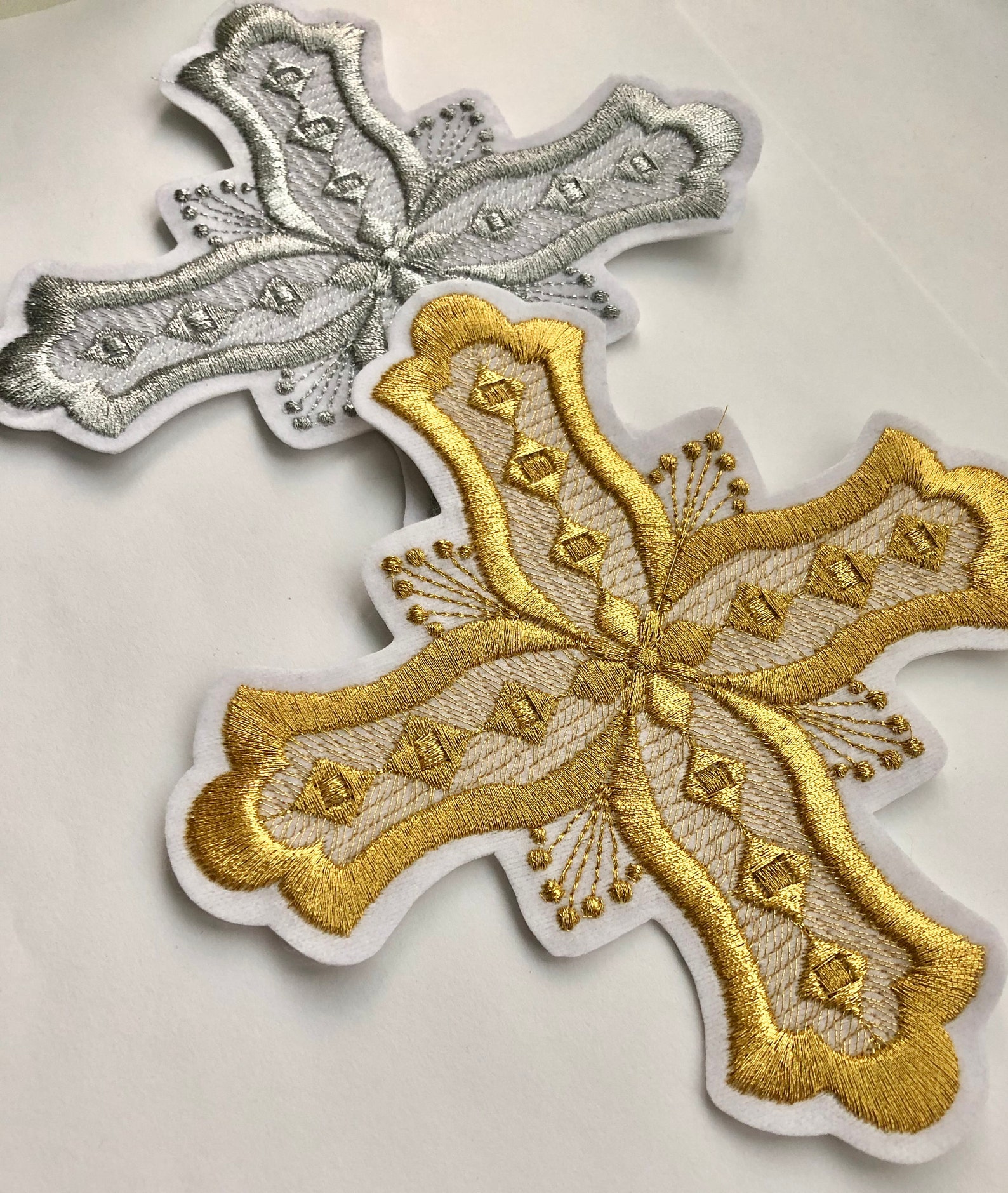 Gold Embroidered Vestment Cross Patch 5.5 8.5 13 15 Cm - Etsy