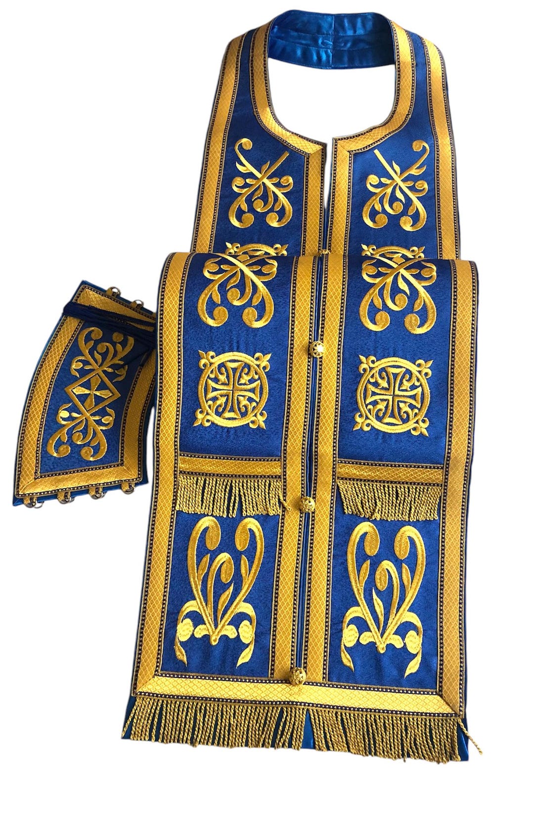 Embroidered Orthodox Stole and Cuffs Set, Priest Set Orthodox Vestments ...