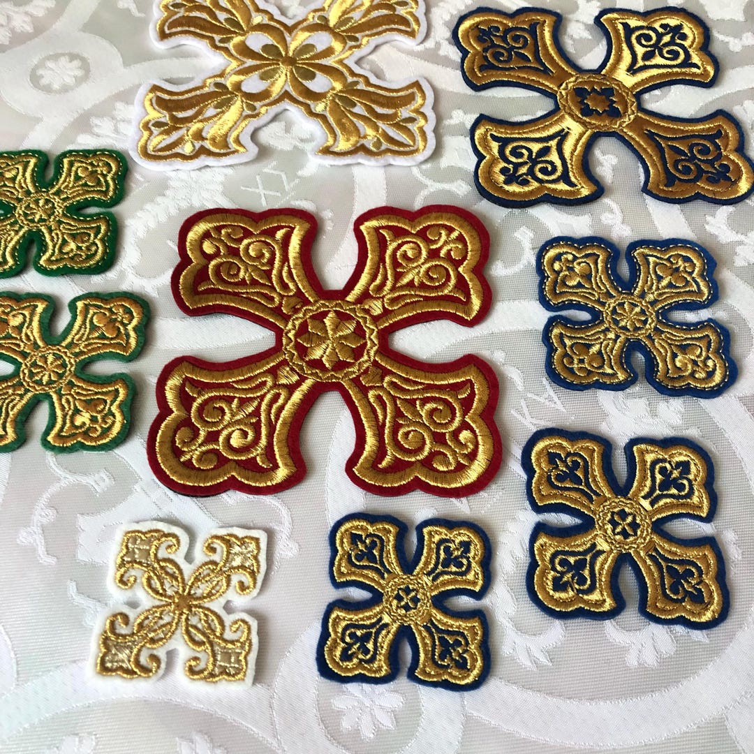Any Pattern Cross Patch in Many Colours as Remnants, Sold Individually ...