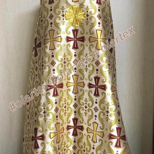 Greek Style White Gold Priest Vestments, Custom Priest Bishop Vestments ...