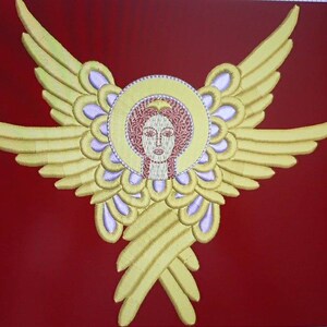 Cherubim Embroidered Patch, Bishop's Vestments Applique, Altar Cloth ...