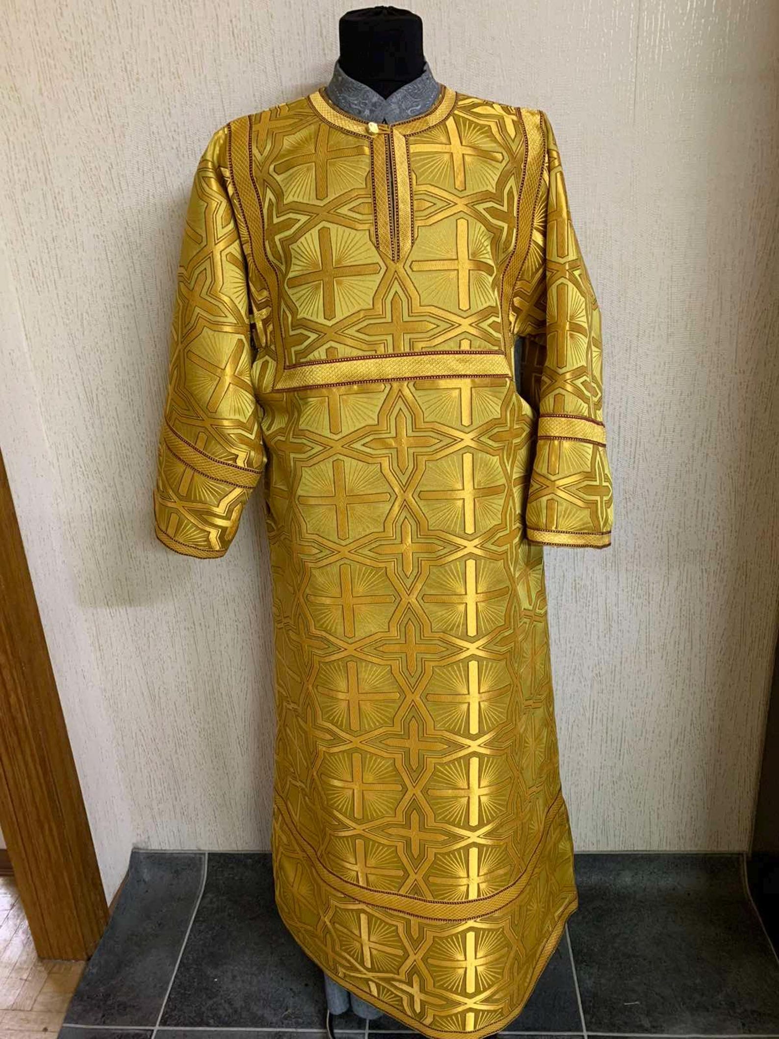 Yellow Gold Altar Boy Robe, Reader Vestments , White Orthodox Vestments ...