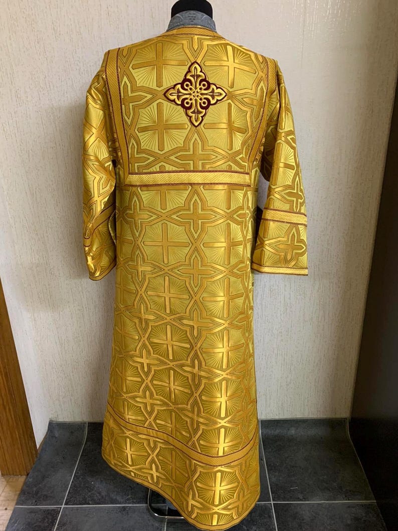 Yellow Gold Altar Boy Robe, Reader Vestments , White Orthodox Vestments ...