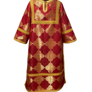 Altar Boy Dalmatic Robe, Altar Reader Vestments Embroidered Cross Patch ...