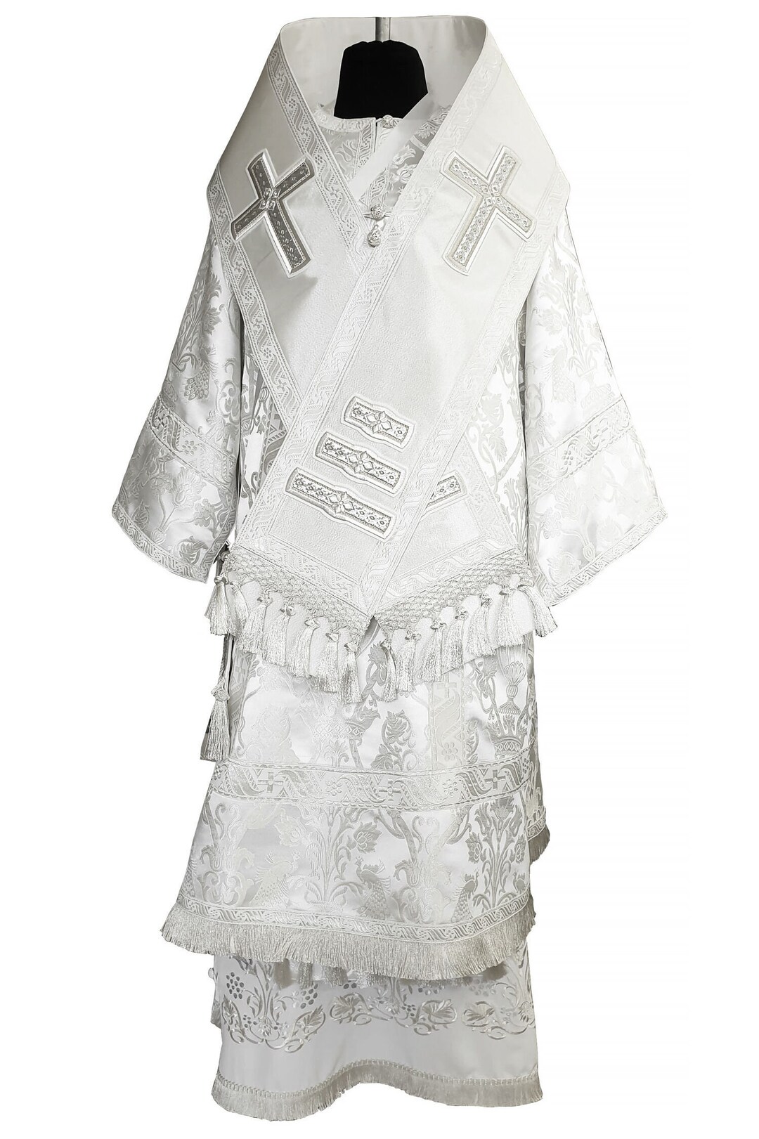 White Silver Bishop Set Vestments Archbishop Vestments - Etsy