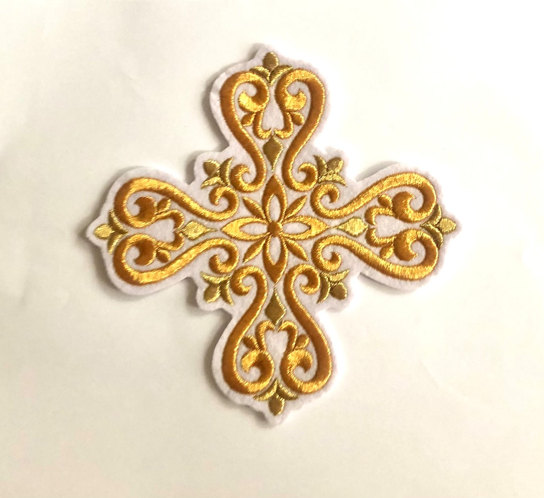 Filigree Design Appliqué Cross 5.5, 7.5, 10.5, 13, 15, 18 Cm Any Sizes ...