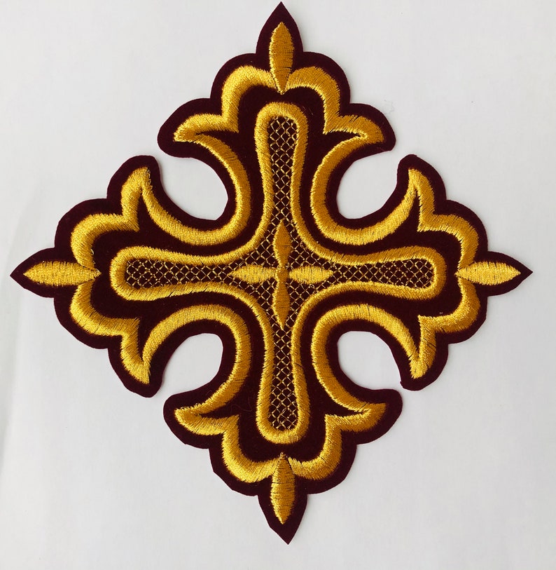 Embroidered Vestment Cross Patch 5 7.5 9.5 12 16.5 Cm - Etsy