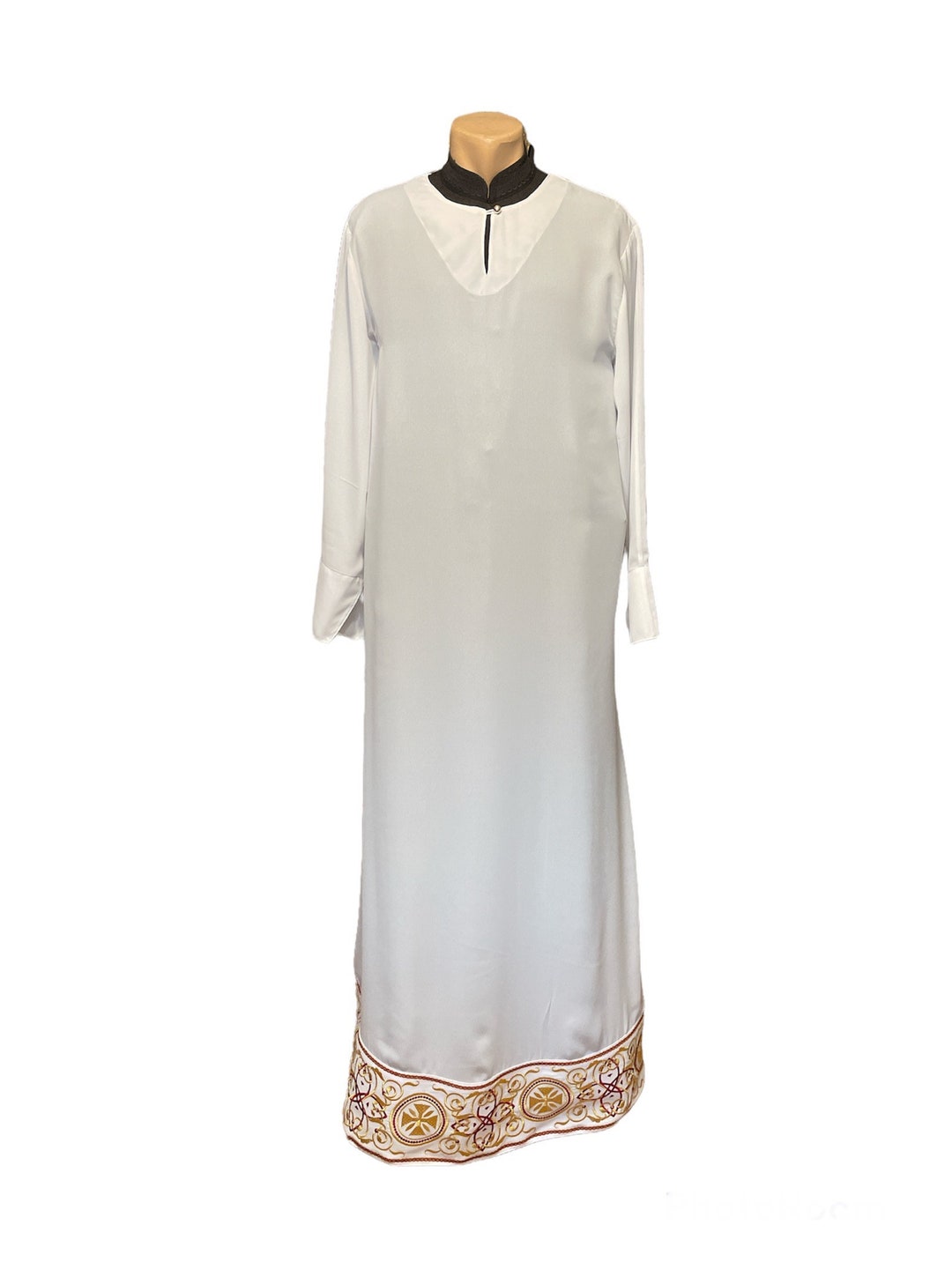Orthodox Priest White Stihar Embroidered Pattern Gold Burgundy - Etsy