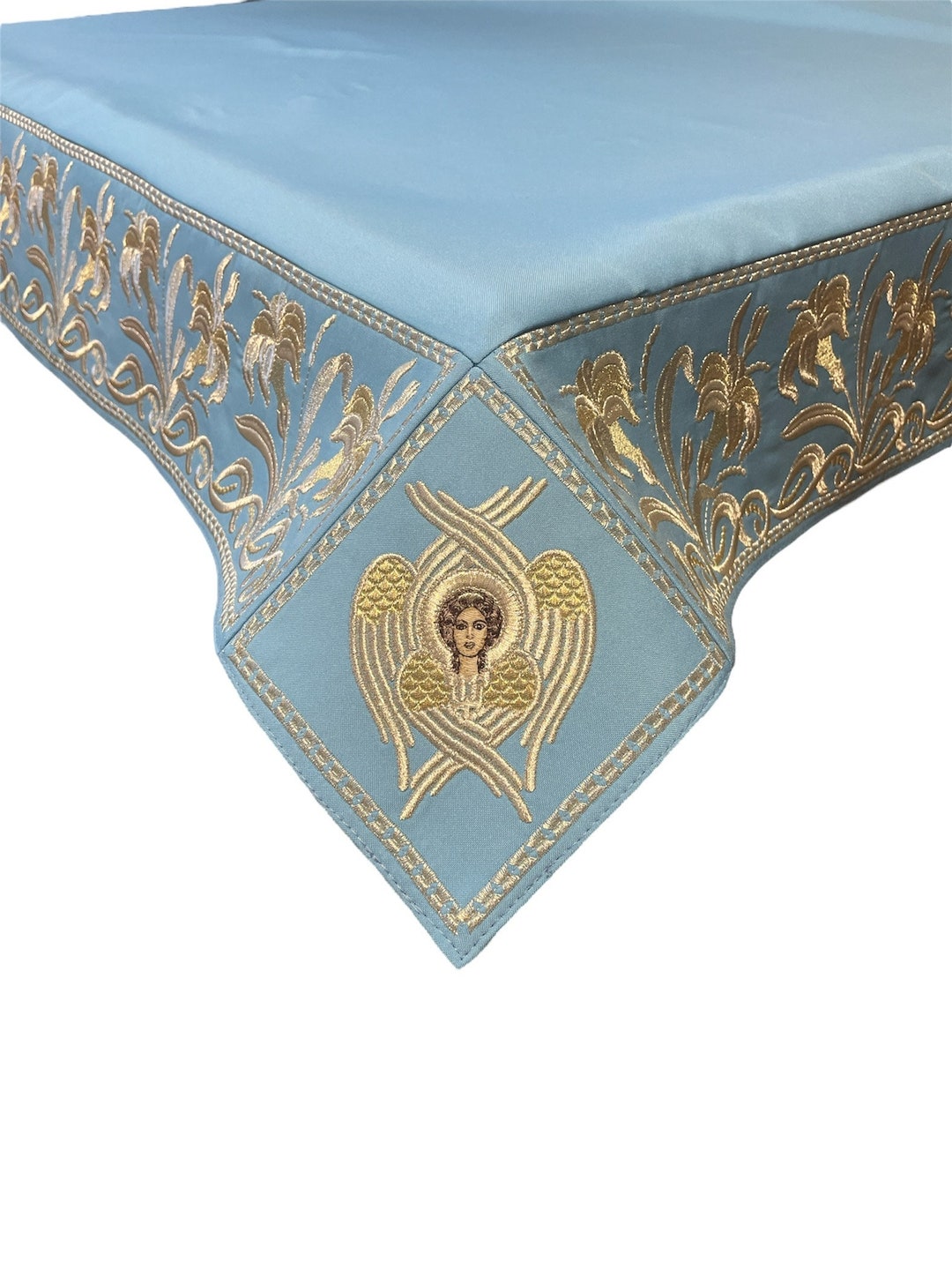 Embroidered Tablecloth Altar Covering With Angels Seraphims, Holy Table ...